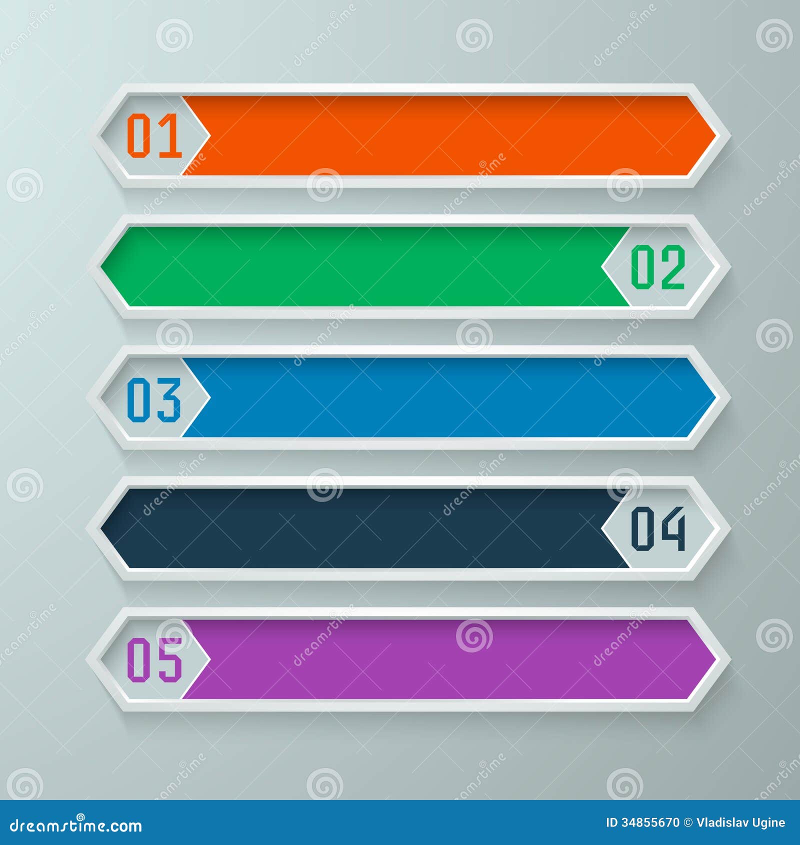 Info Graphic Banners Set in a Diamond Pattern in W Stock Vector ...