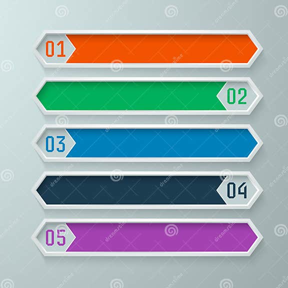 Info Graphic Banners Set in a Diamond Pattern in W Stock Vector ...