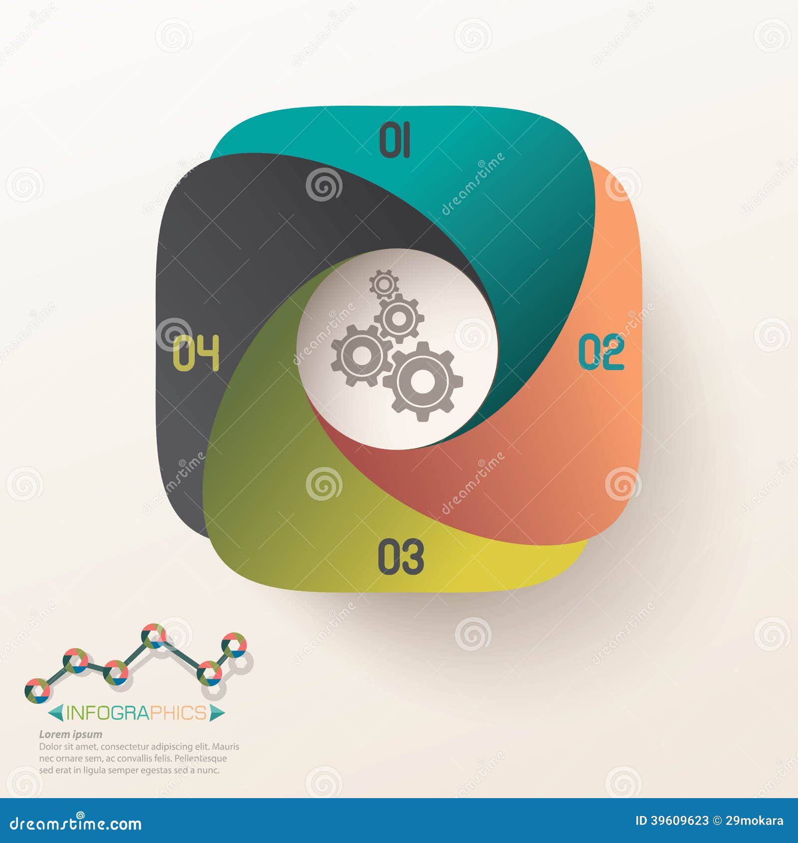Info Graphic Circle Template Design Stock Vector - Illustration of ...