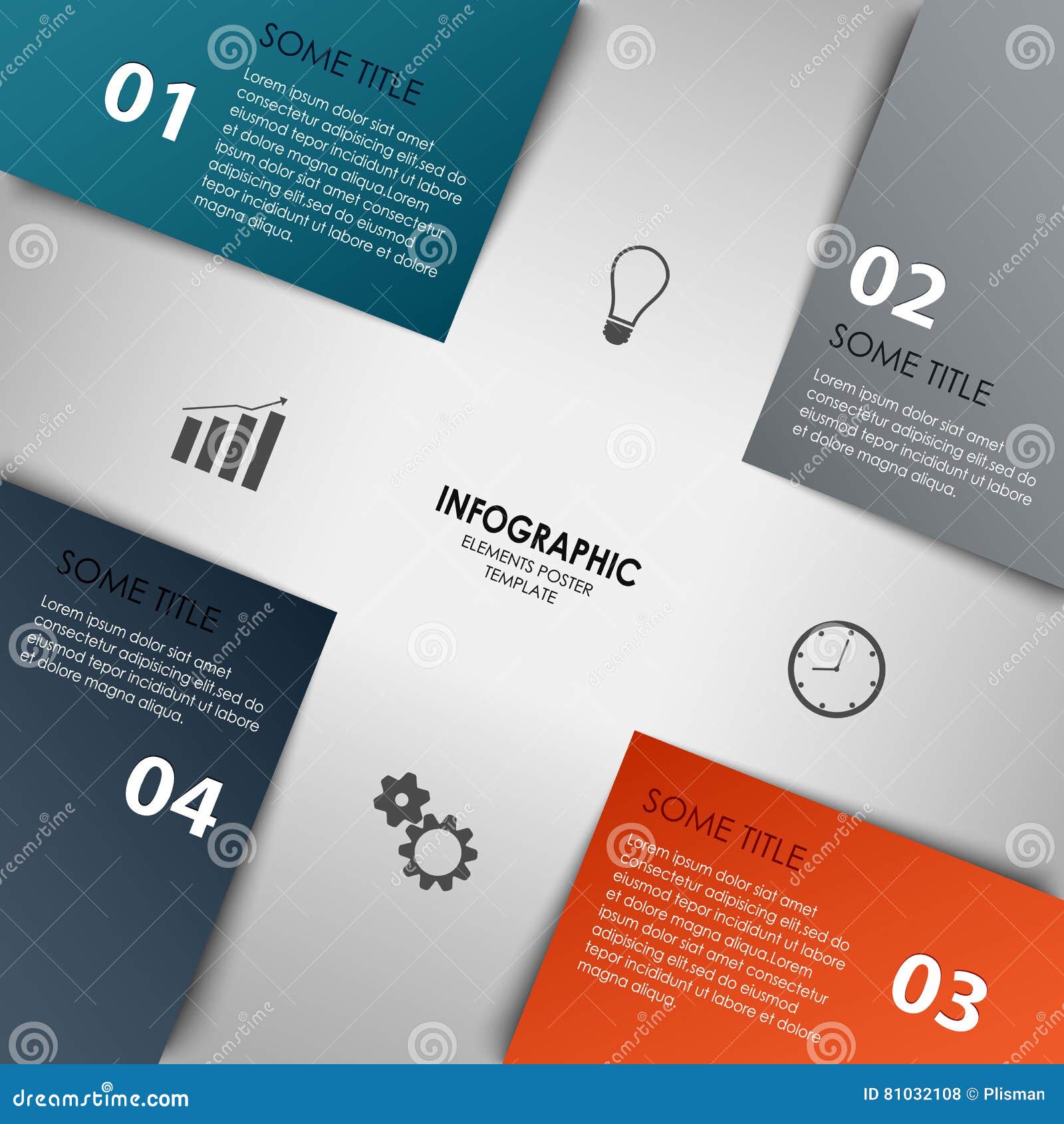 Info Graphic with Colorful Abstract Corners Template Stock Vector ...