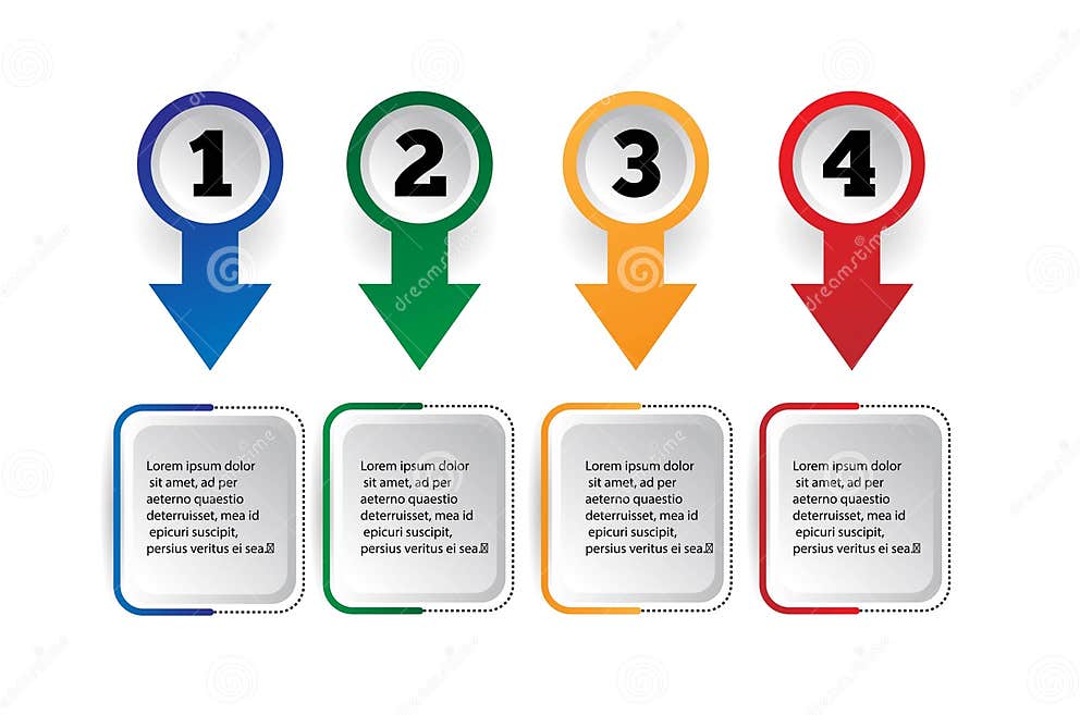 Info Graphic Design Elements with Button Shapes and Arrows Stock Illustration - Illustration of ...