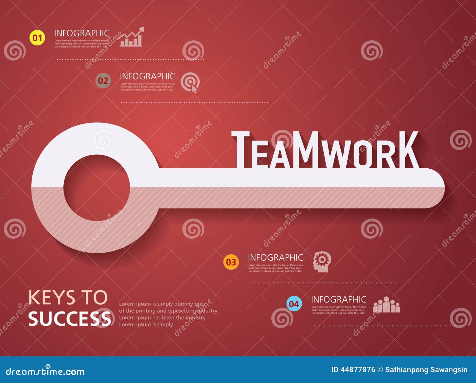 Info Graphic Design, , Template, Key To Success, Teamwork Stock ...