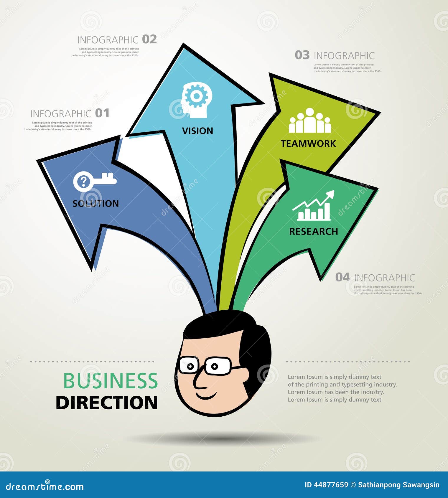 Info Graphic Design, Ways, Business Direction Stock Vector ...
