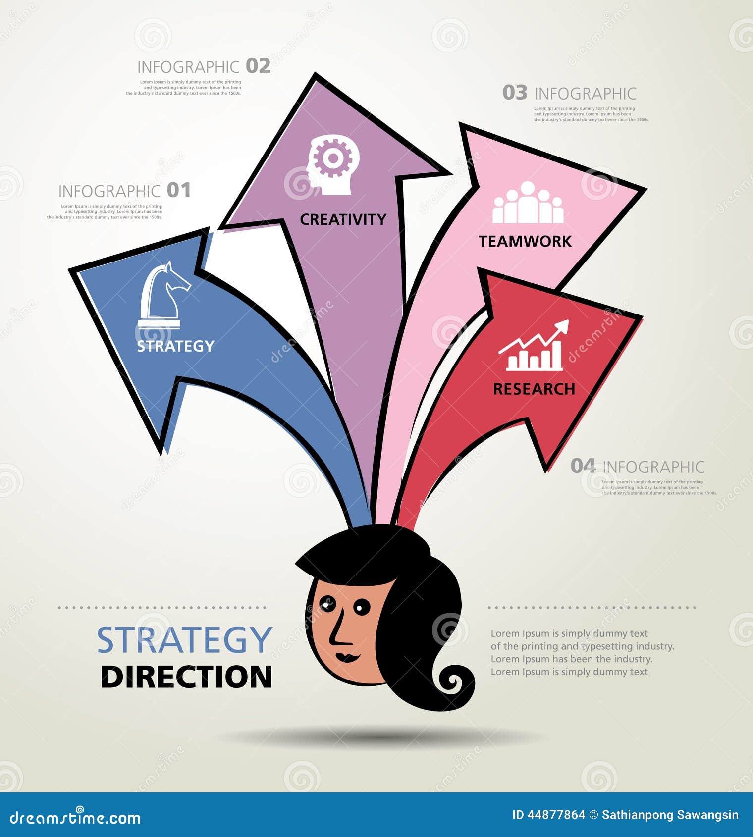 Info Graphic Design, Ways, Business Direction Stock Vector ...