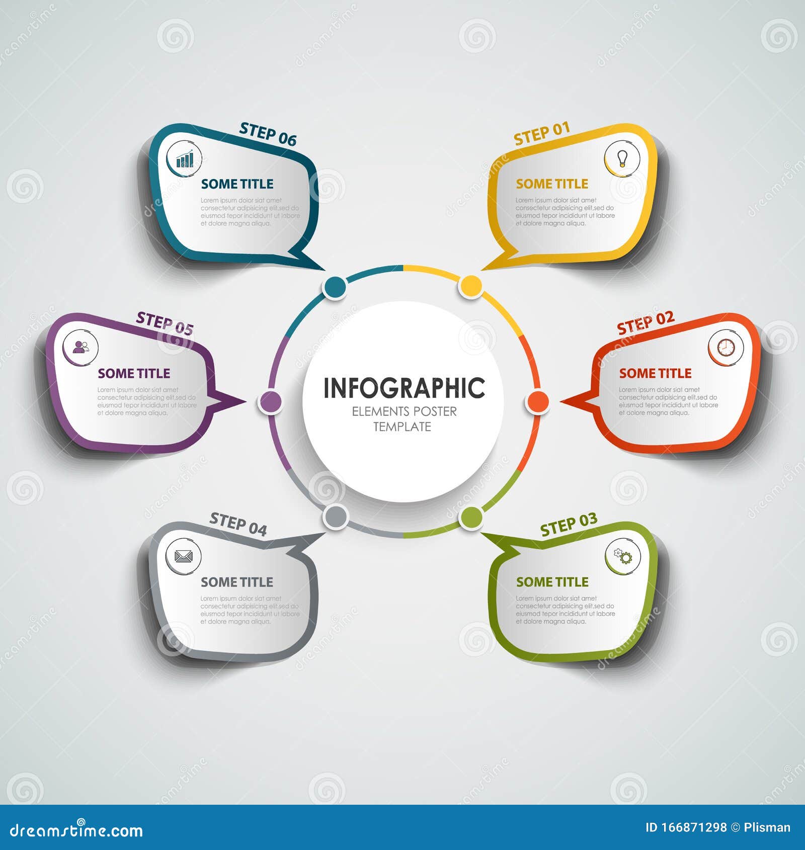 Info Graphic with Dialog Stickers Design Element Template Stock Vector ...