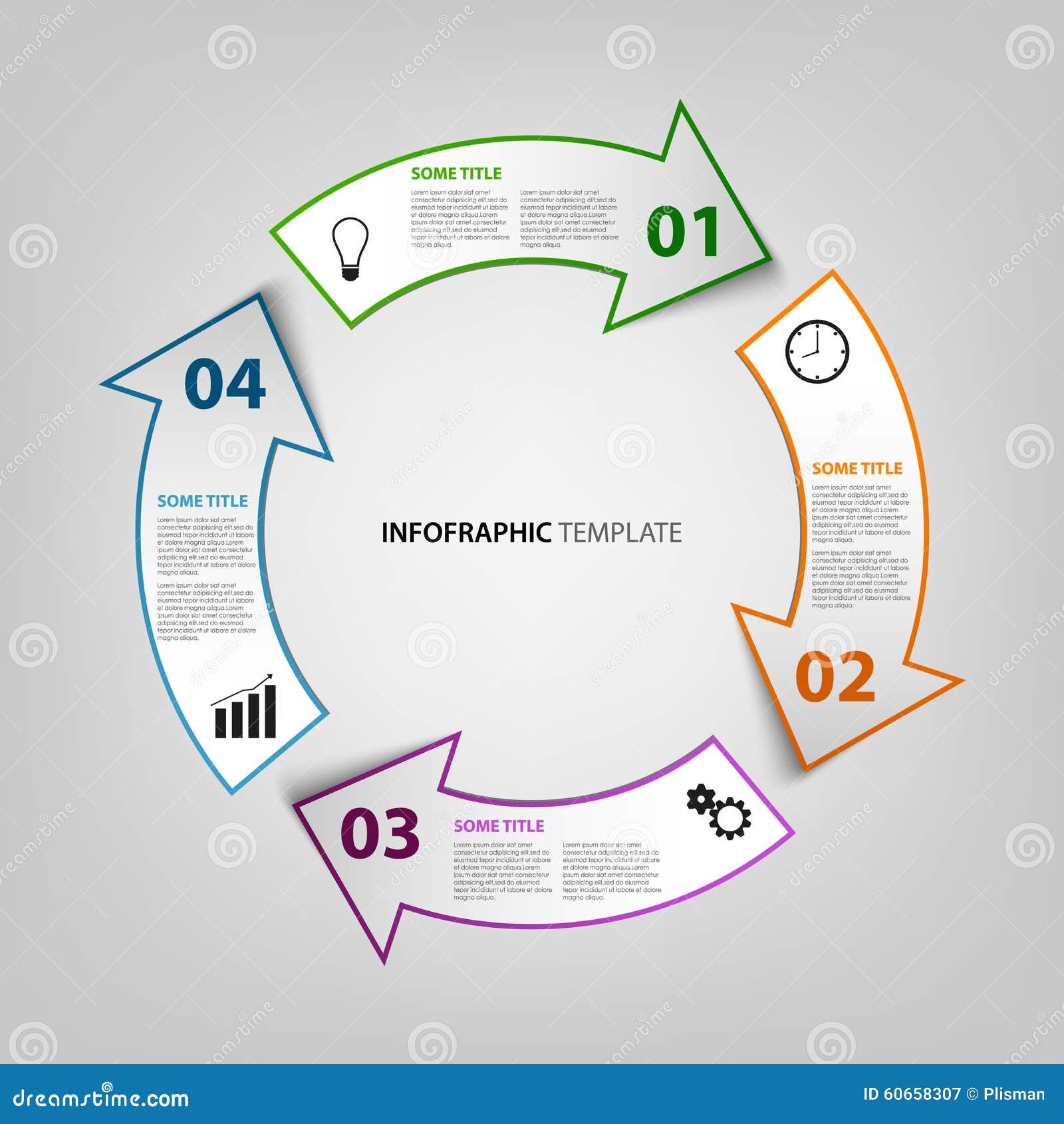 Info Graphic with Directional Arrows Template Stock Vector ...