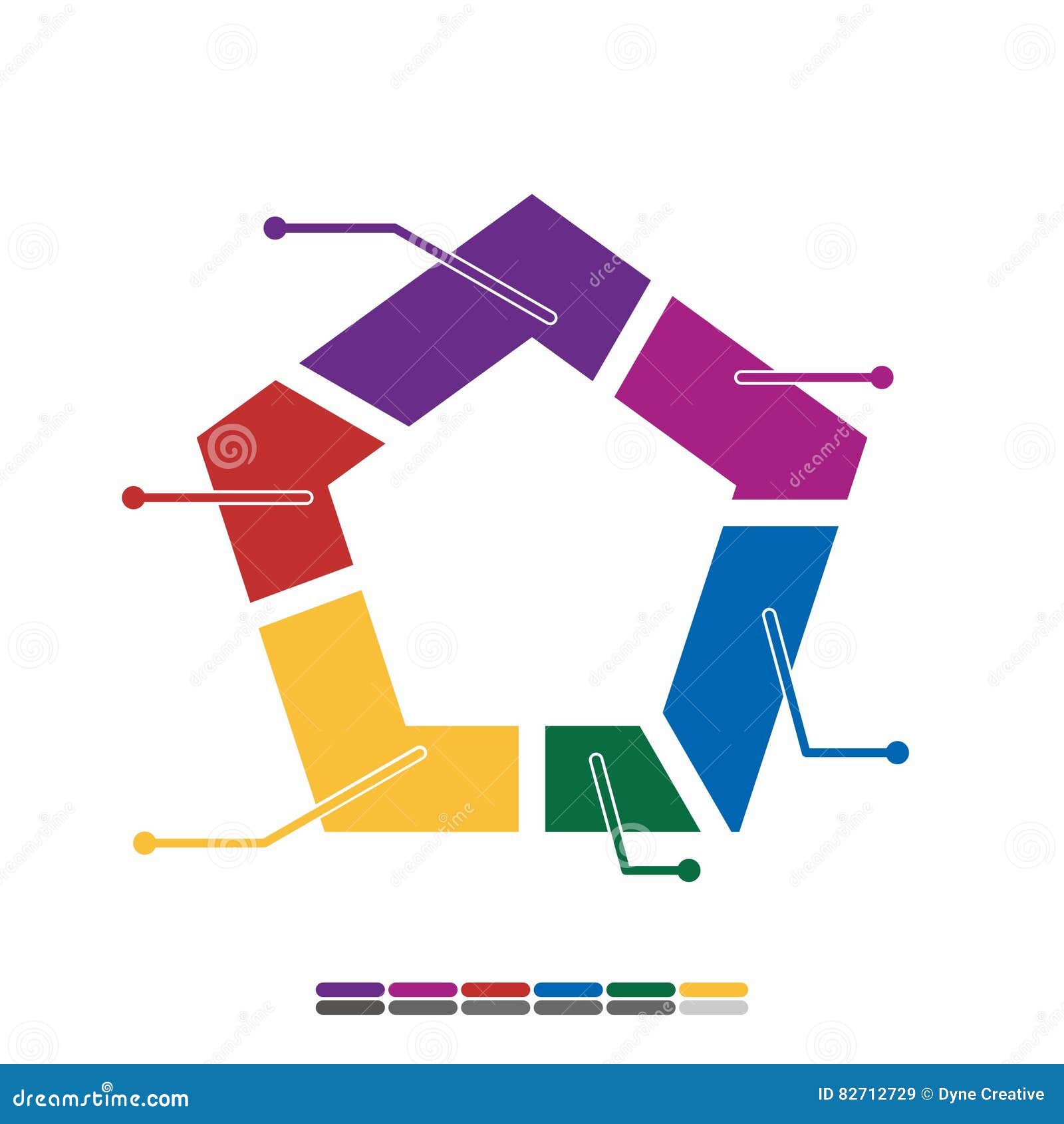 Info Graphic Flat Design Full Color, Graph Math Design Stock Image ...
