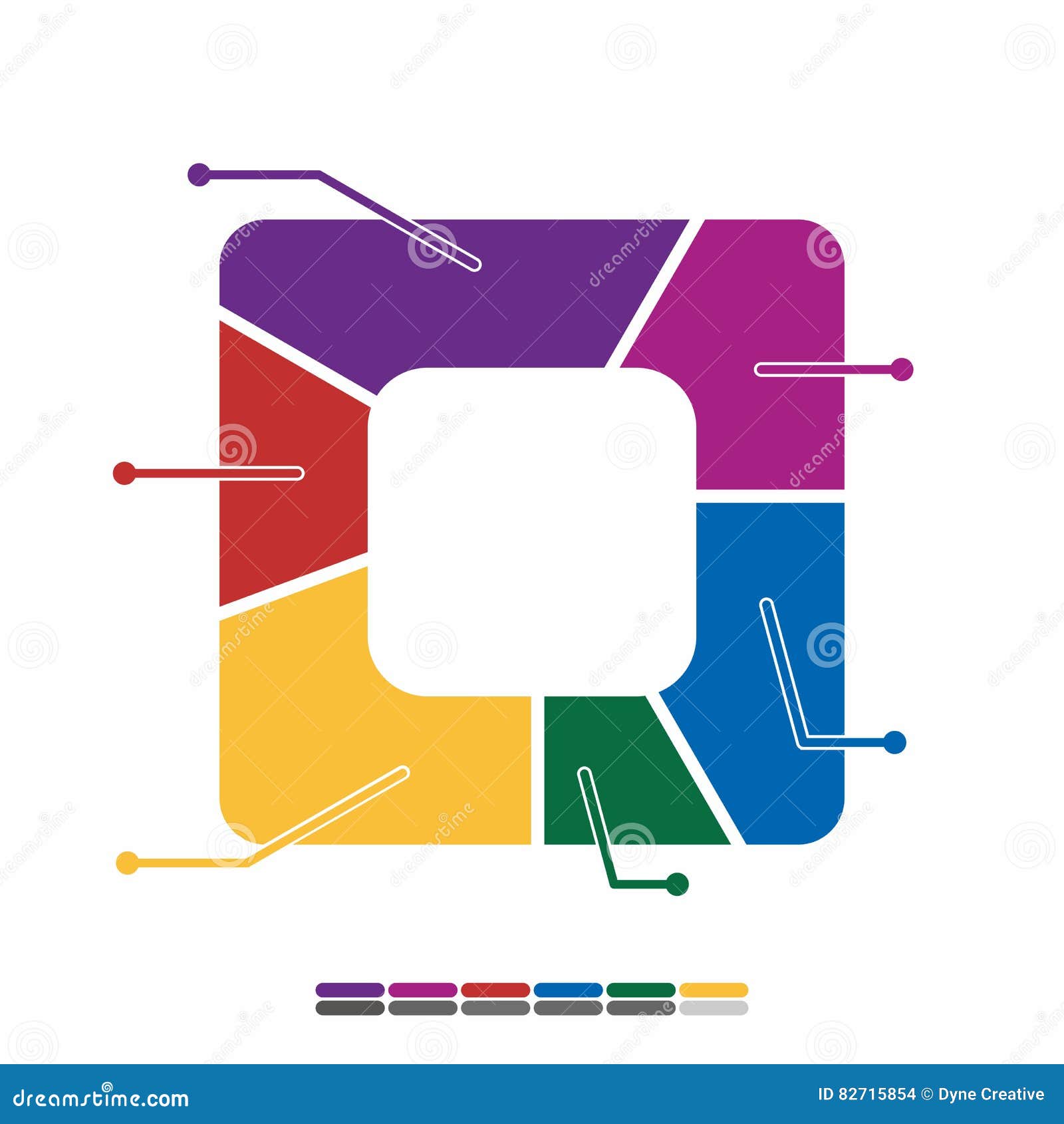 Info Graphic Flat Design Full Color, Graph Math Design Stock ...