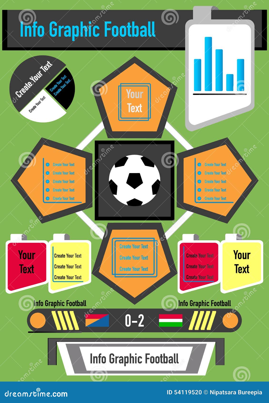 Graphic Football Team Starting Lineup Squad Vector Illustration ...