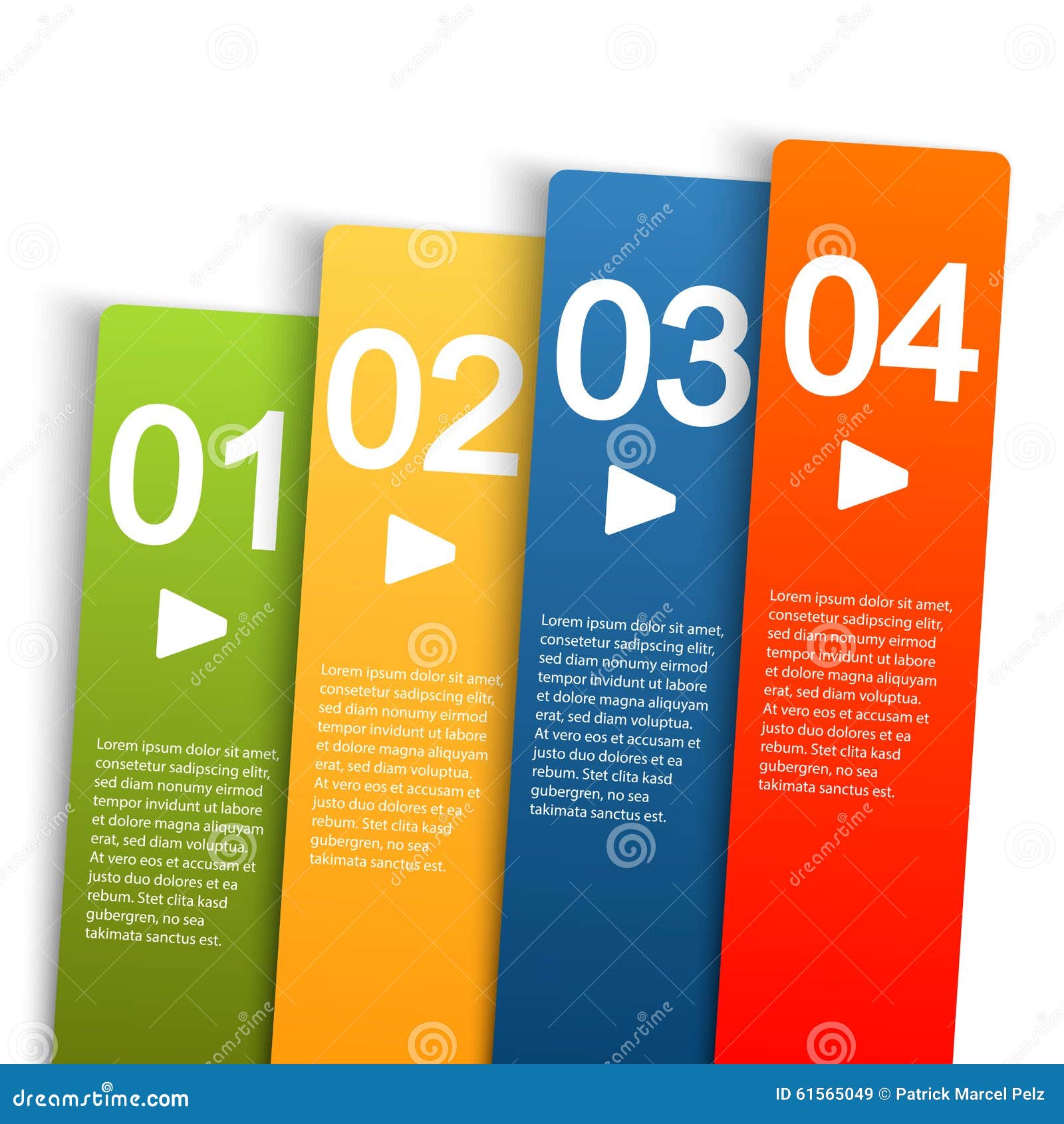 Info Graphic with Four Options Stock Vector - Illustration of info ...