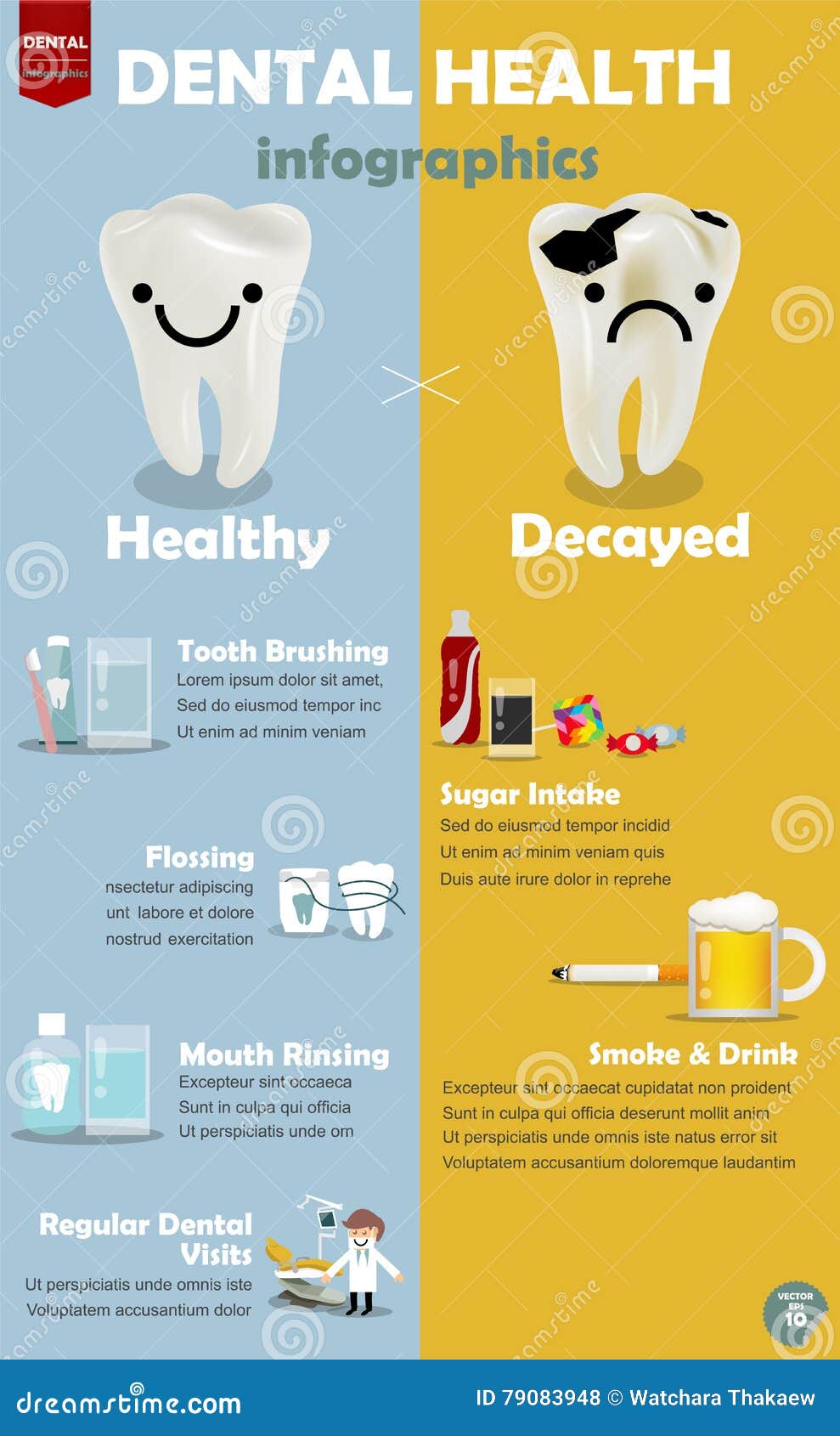 Info Graphic How To Get Good Dental Health Stock Illustration ...