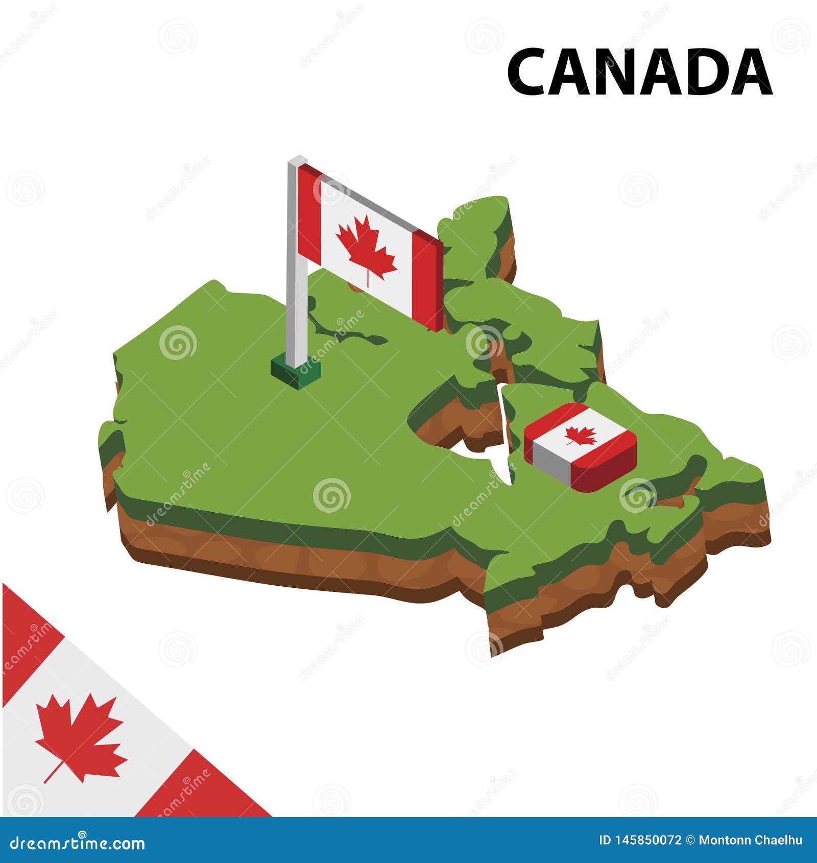 Info Graphic Isometric Map and Flag of CANADA. 3D Isometric Vector ... Info Graphic Isometric Map and Flag of CANADA. 3D Isometric Vector ...