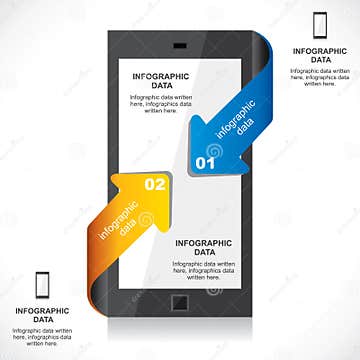 Info-graphic mobile stock vector. Illustration of mobile - 30609134