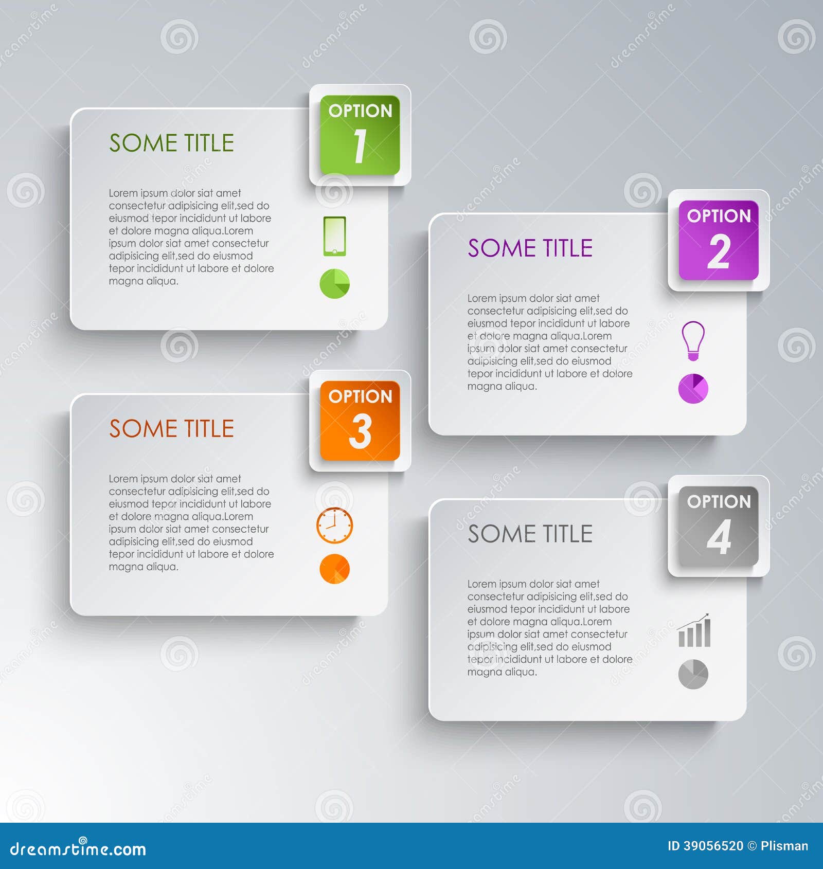 Info Graphic Options Design Template Stock Vector - Illustration of ...