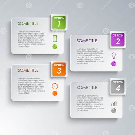 Info Graphic Options Design Template Stock Vector - Illustration of ...