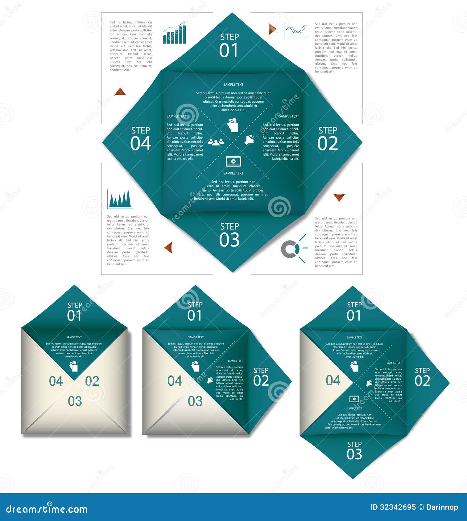 Unfolded Paper Shape Stock Illustrations – 120 Unfolded Paper Shape ...