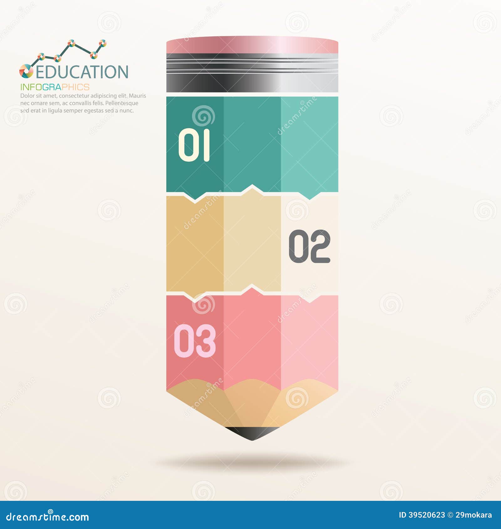 Info Graphic Pencil Education Concept Design Stock Illustration ...