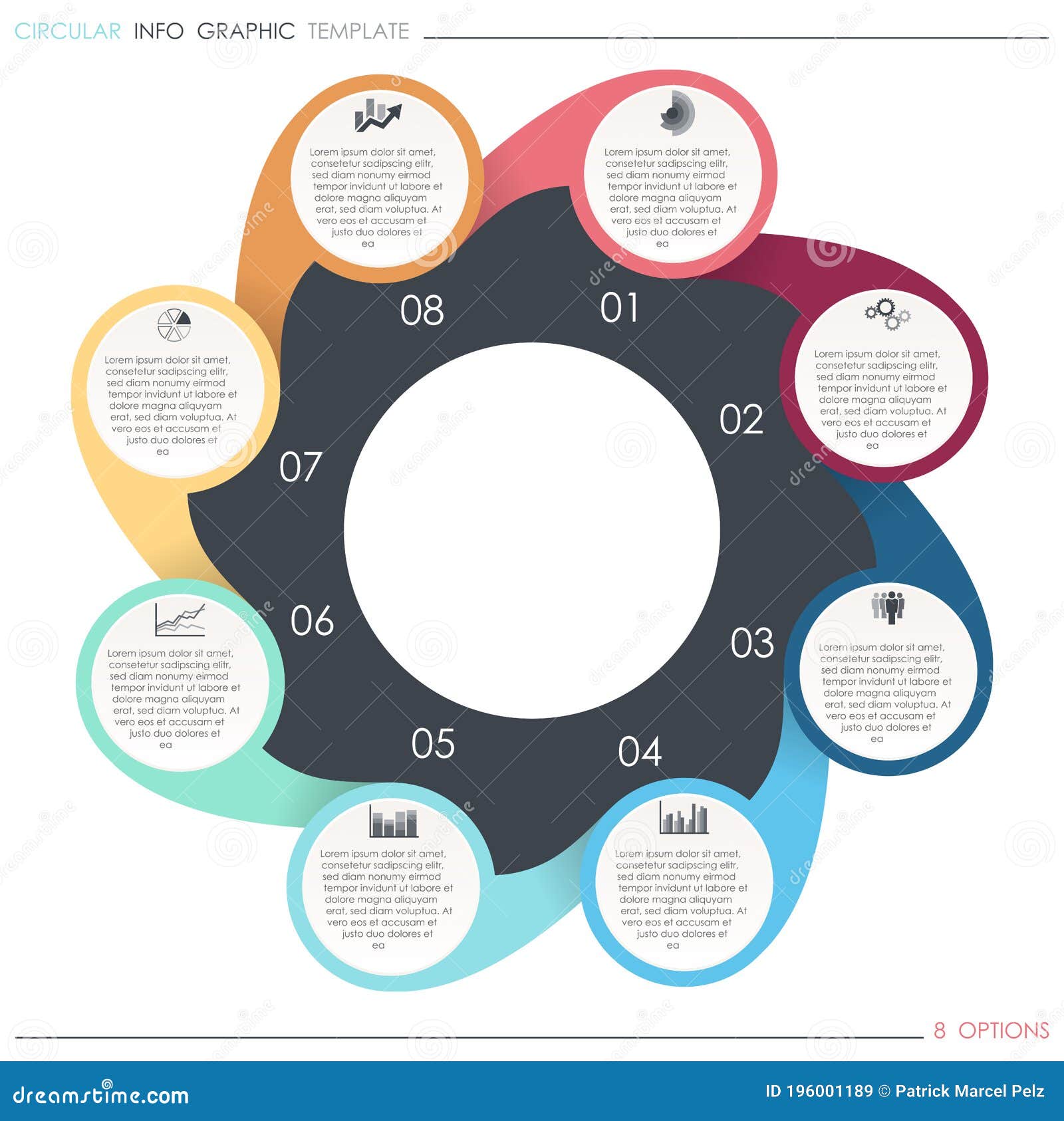 Info Graphic Process Graphic Template Stock Vector - Illustration of ...