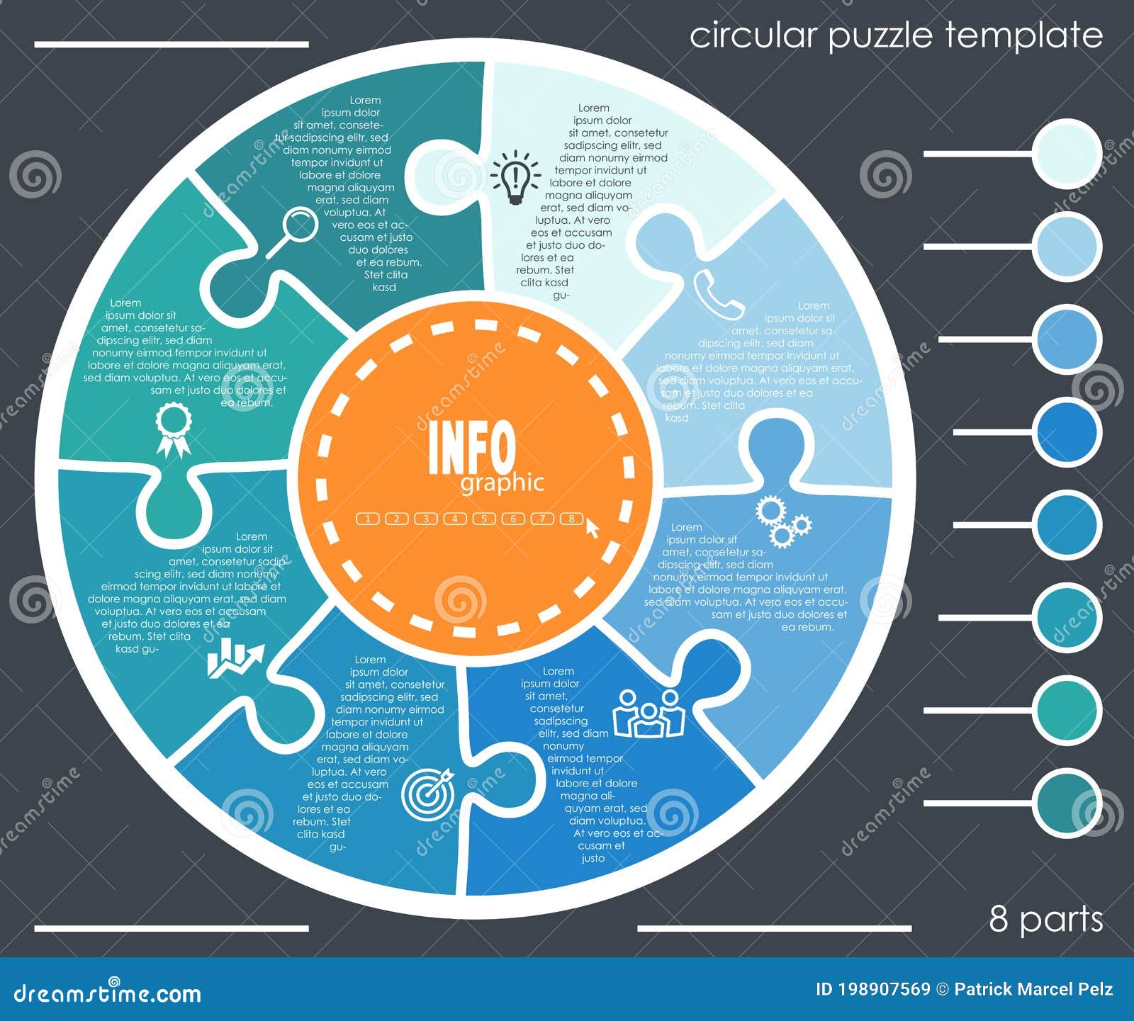 Info Graphic Process Graphic Template Stock Vector - Illustration of ...