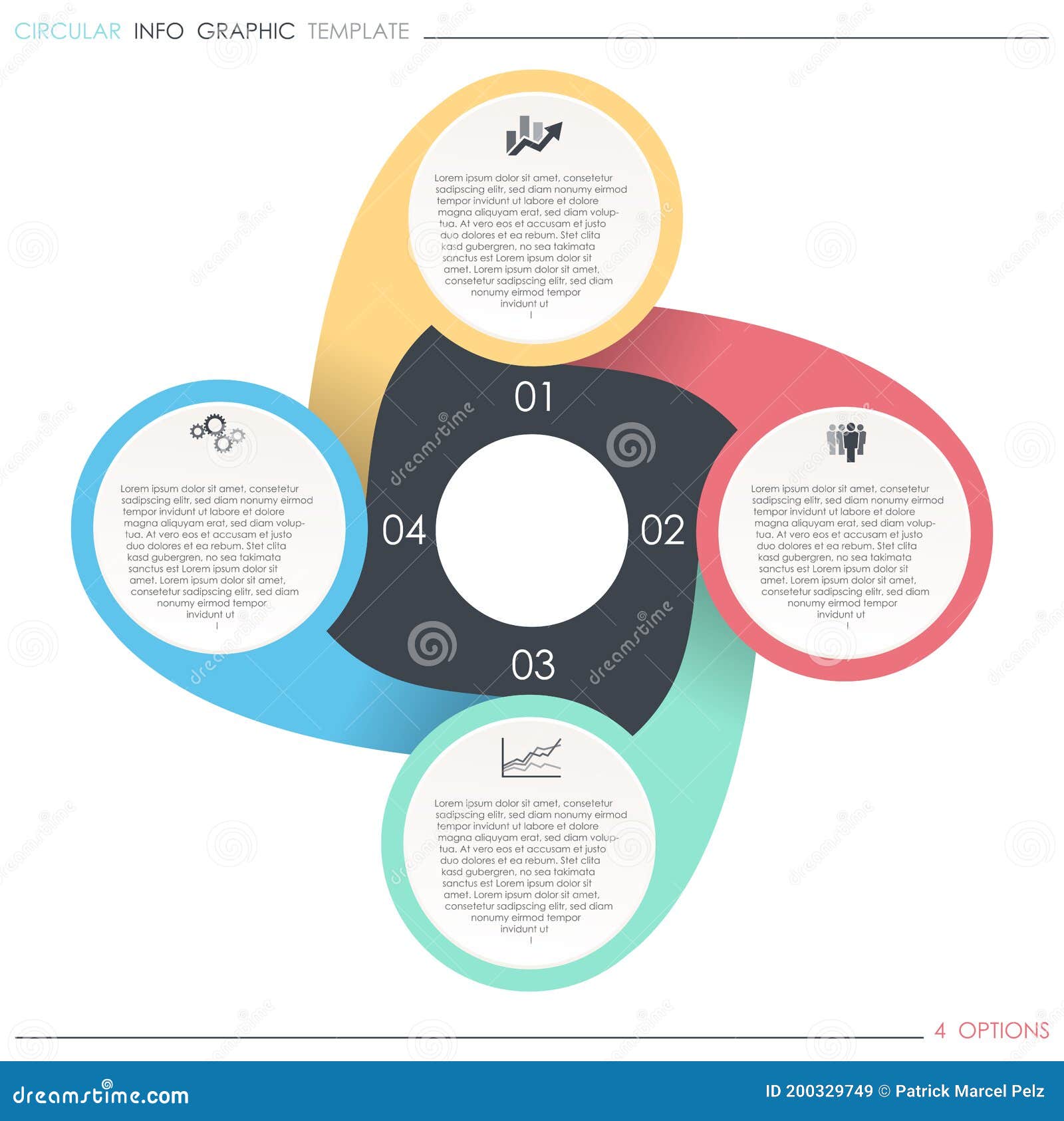 Info Graphic Process Graphic Template Stock Vector - Illustration of ...