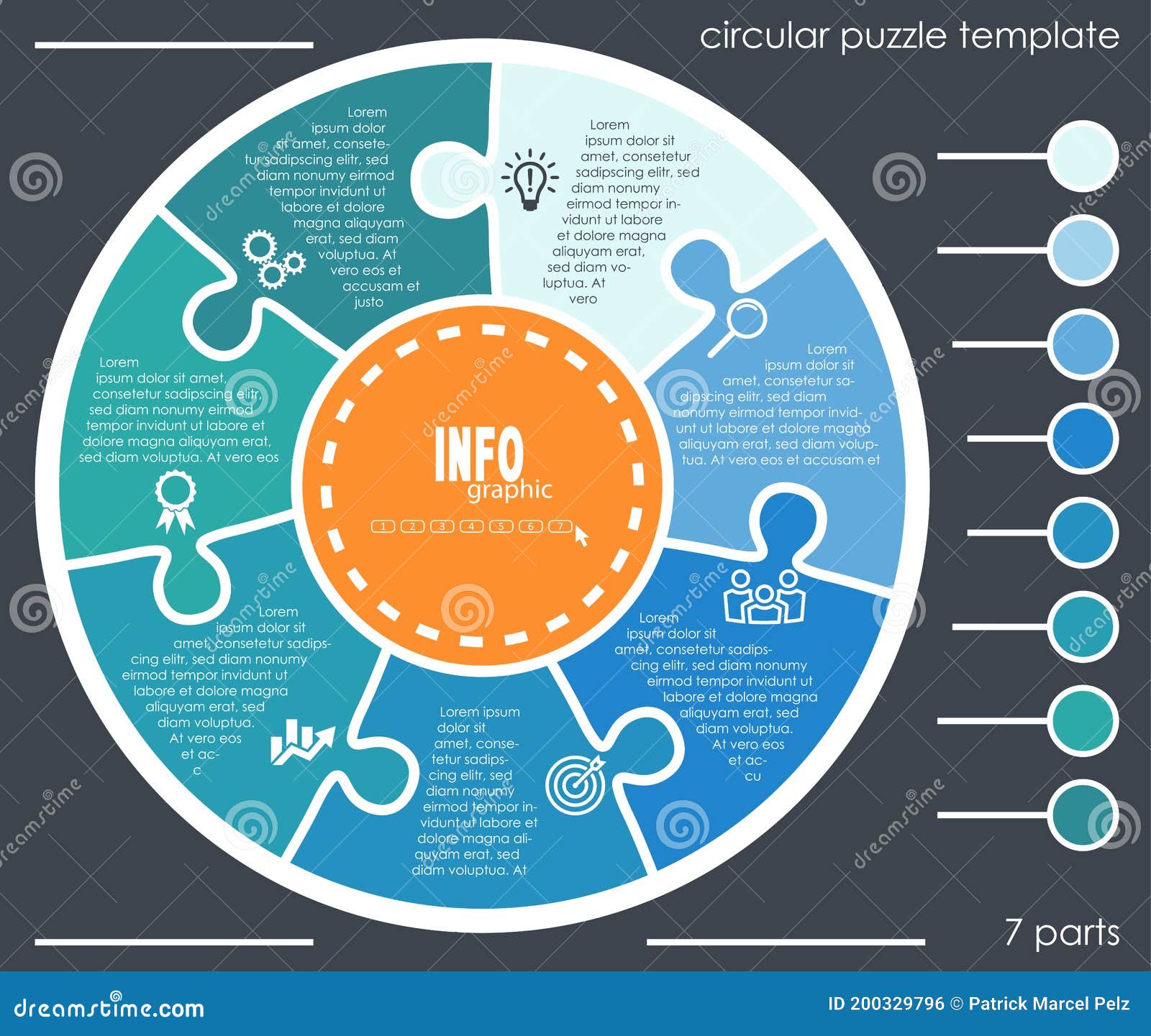 Info Graphic Process Graphic Template Stock Vector - Illustration of ...