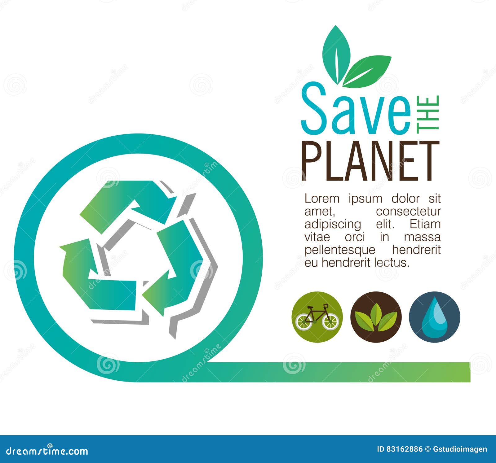 Info Graphic Recycle Ecological Icon Design Stock Illustration ...