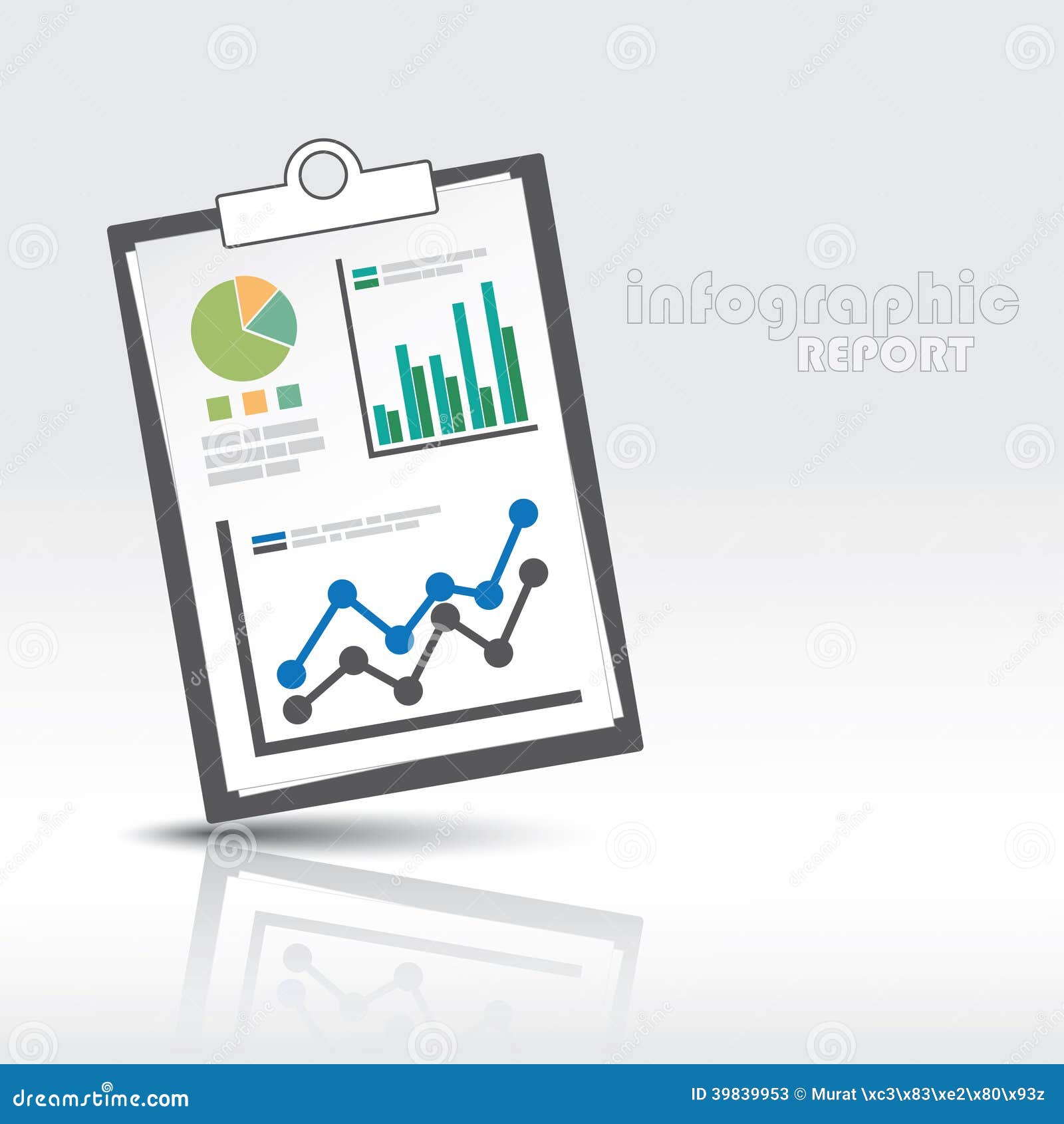 Info Graphic Report stock vector. Illustration of observation - 39839953