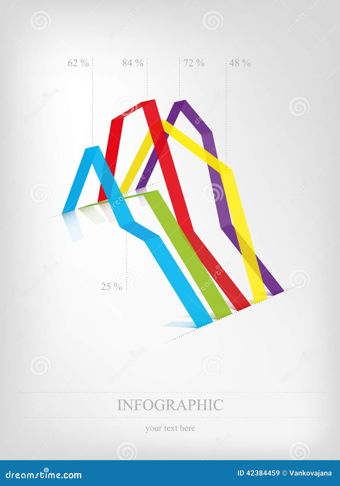 Info graphic, ribbon graph stock vector. Illustration of values - 42384459