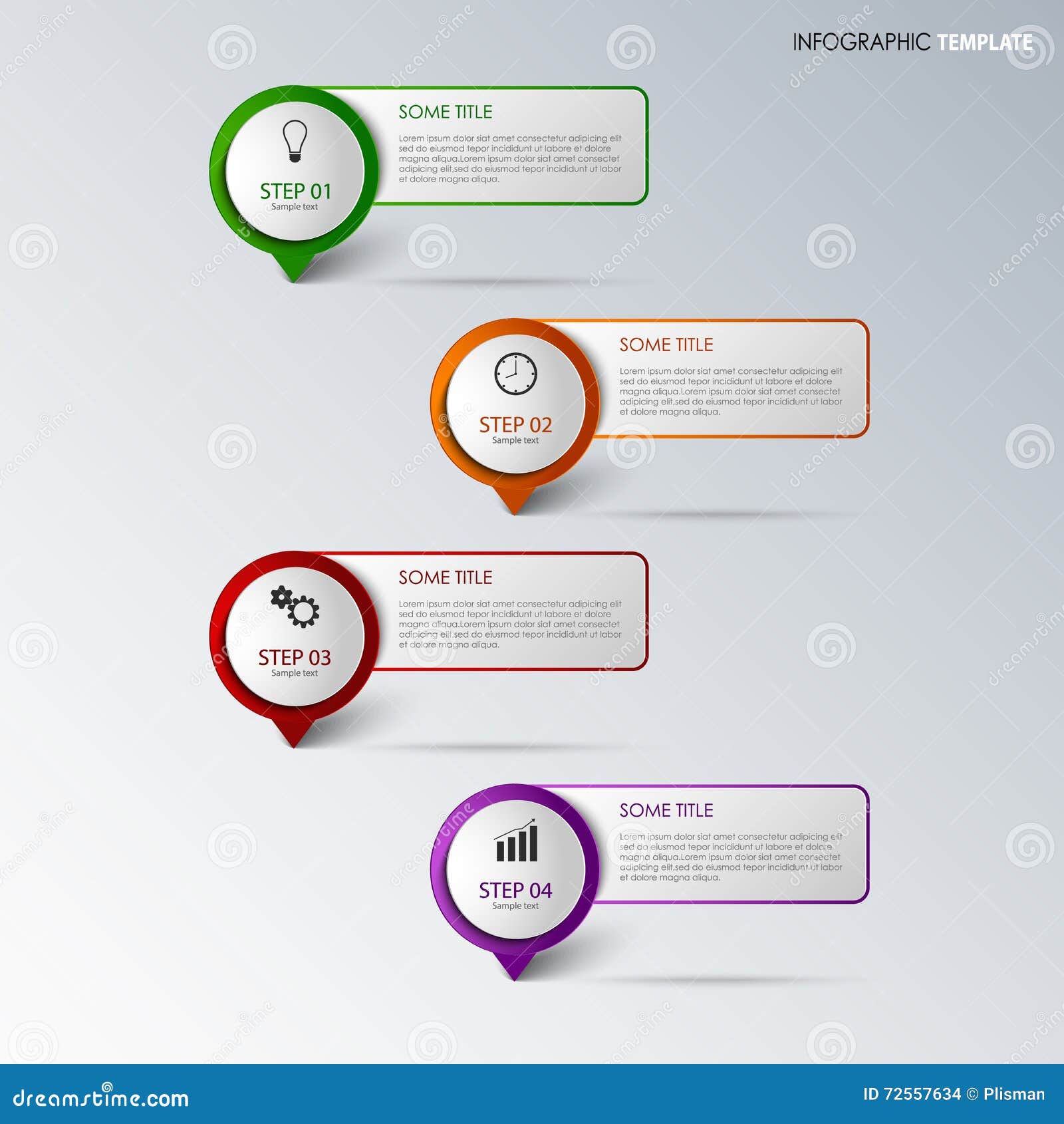 Info Graphic with Round Design Pointers Template Stock Vector ...