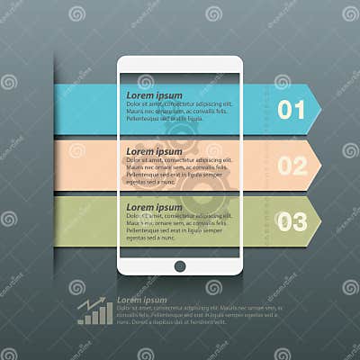 Info Graphic Smart Phone Screen Design Stock Vector - Illustration of ...