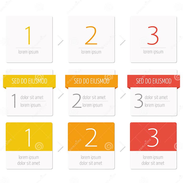 Info-graphic Step Banner Set Stock Vector - Illustration of concept ...