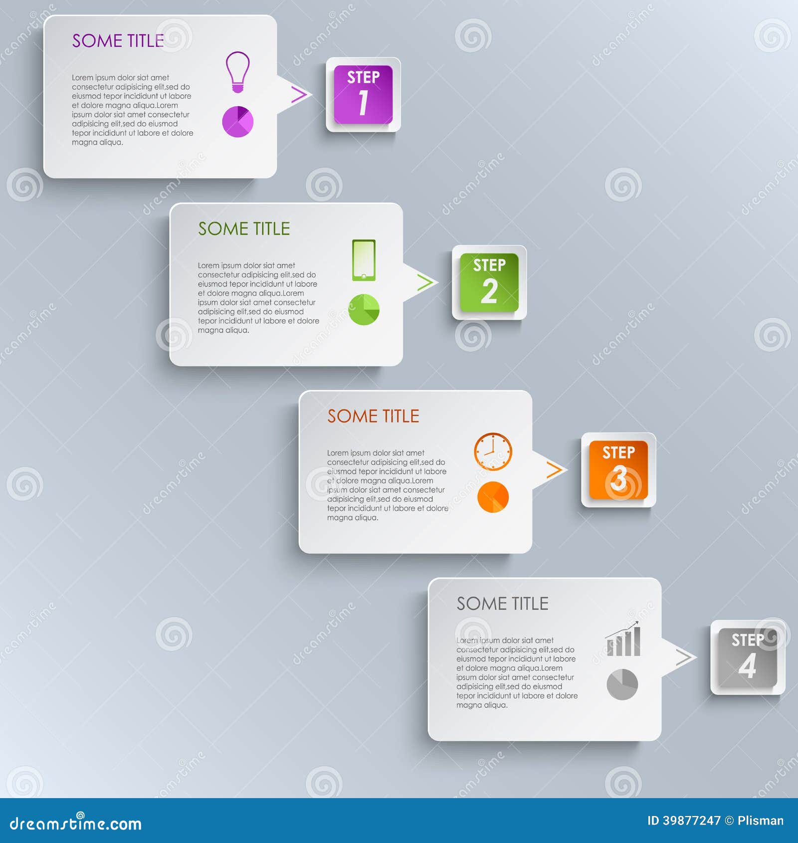 Info Graphic Steps Design Template Stock Vector - Illustration of ...