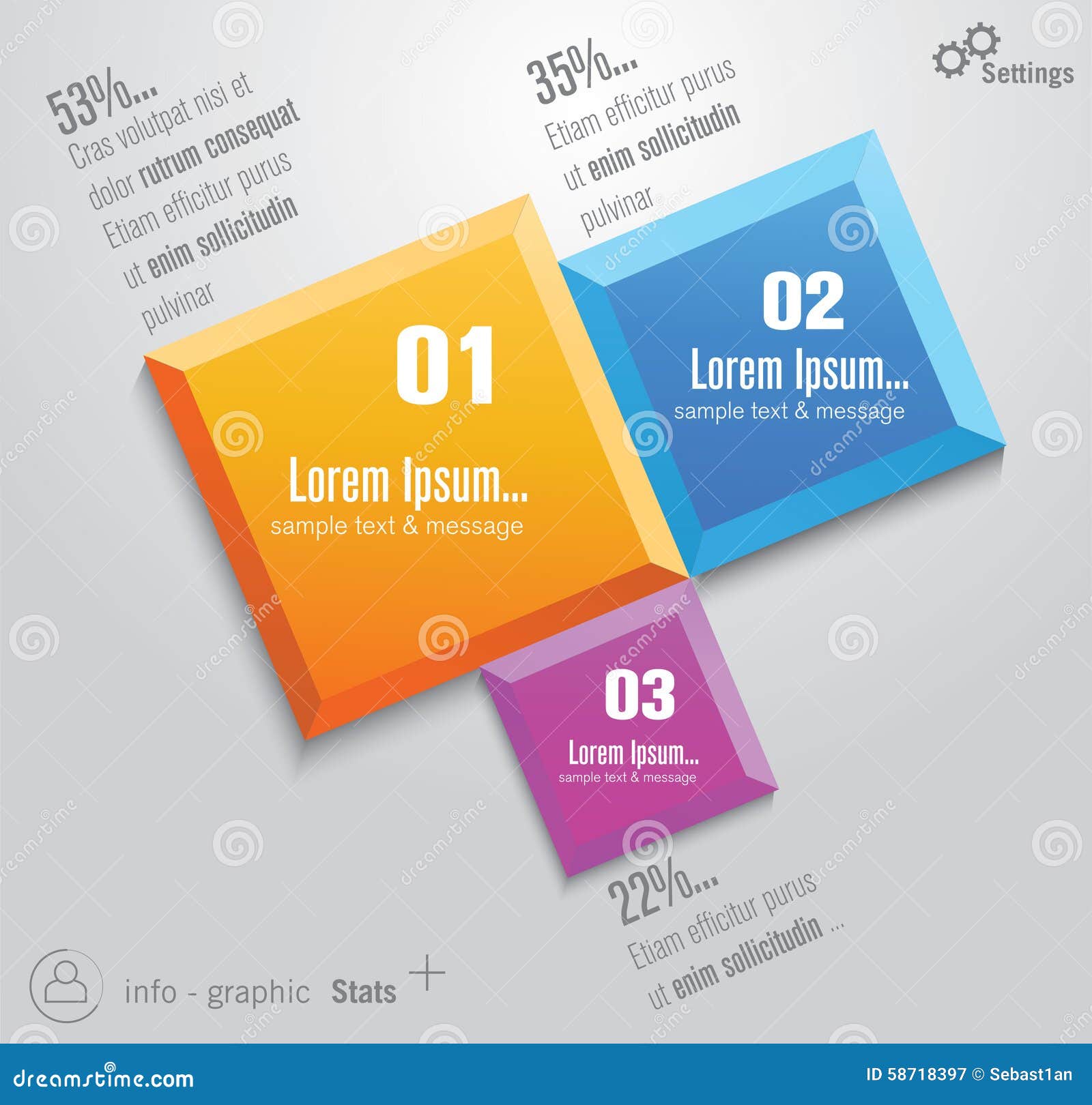 Info-Graphic Tabs stock vector. Illustration of shadow - 58718397