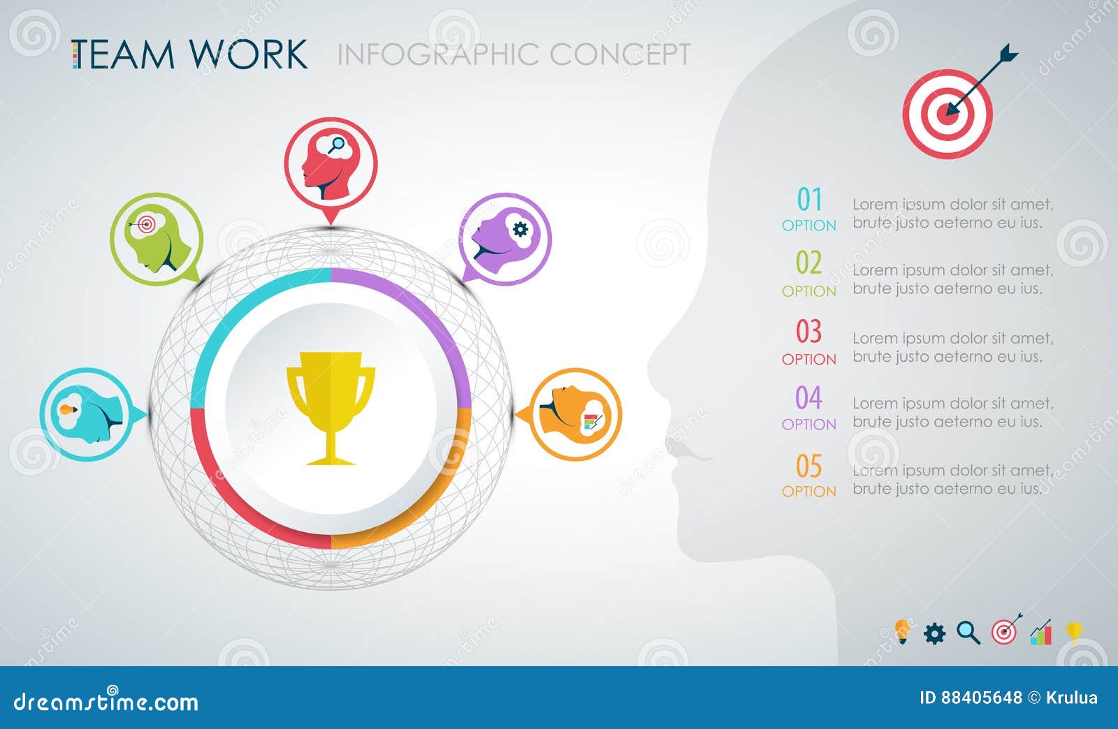 Info Graphic Teamwork. Business Concept Stock Vector - Illustration of ...