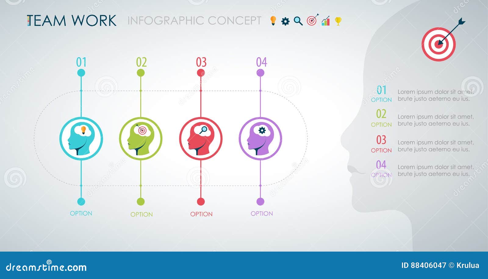 Info Graphic Teamwork. Business Concept Stock Illustration ...
