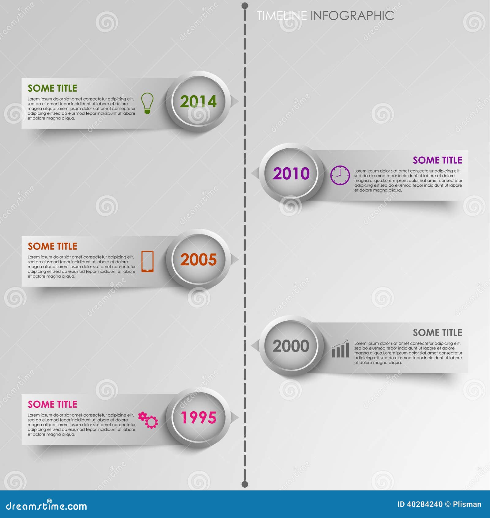 Info Graphic Time Line Striped Background Stock Vector - Illustration ...