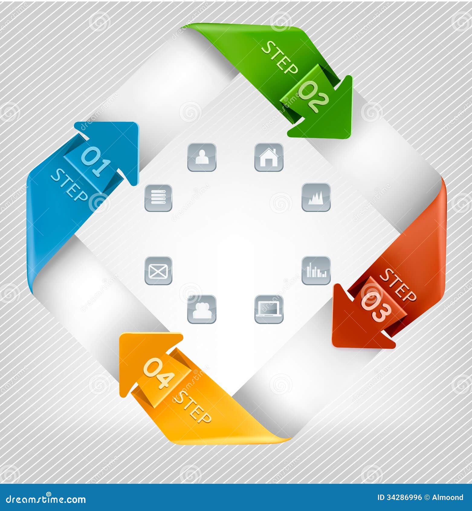 Info Graphics Banner with Icons. Modern Design Tem Stock Vector ...