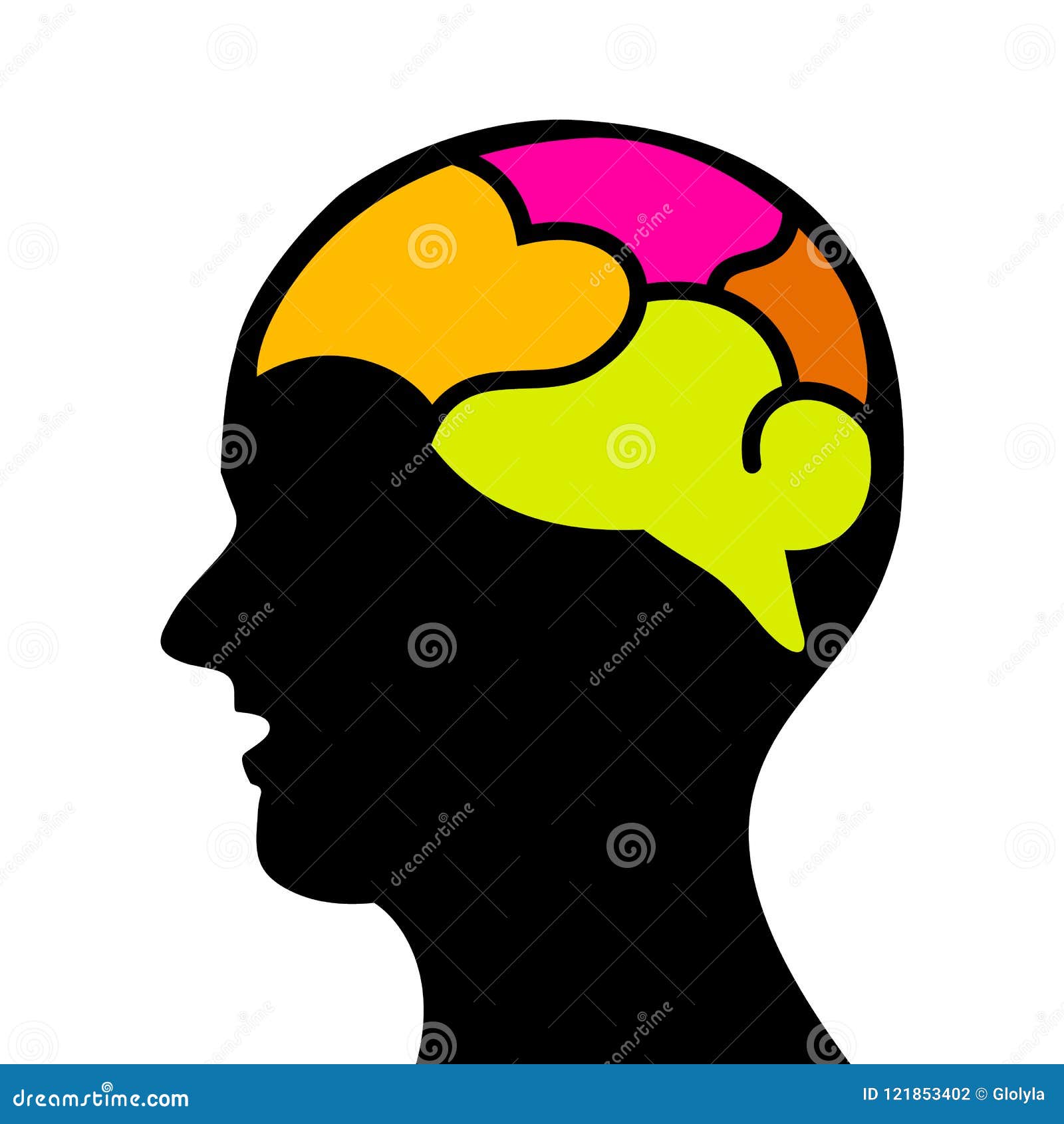 Info Graphics Human Brain Design Template. Stock Vector - Illustration ...