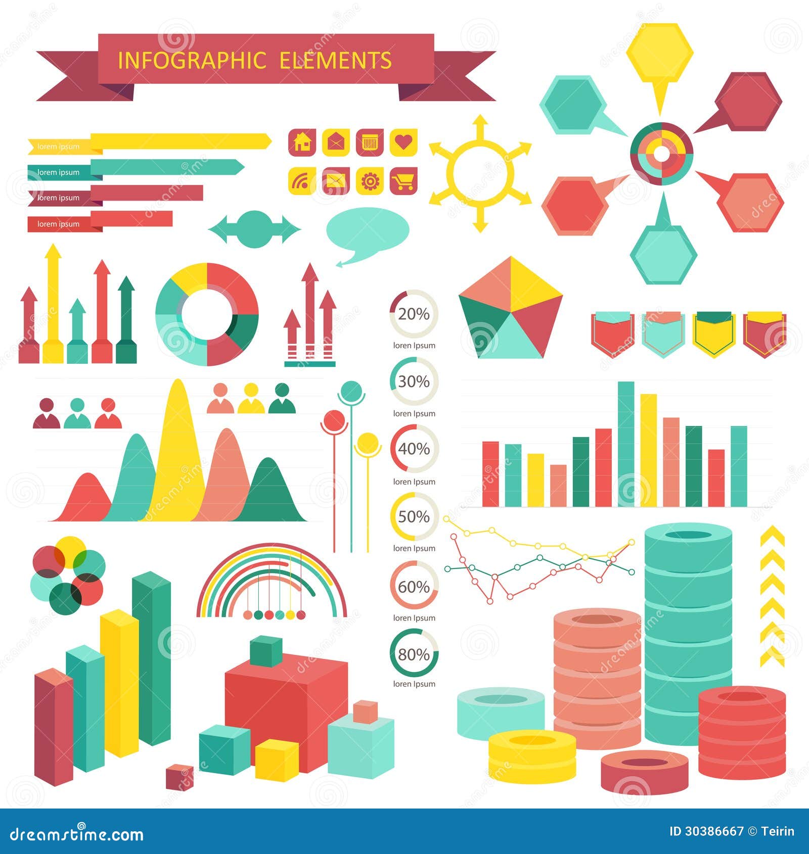 Info Graphics Vector Elements. Stock Vector - Illustration of page ...