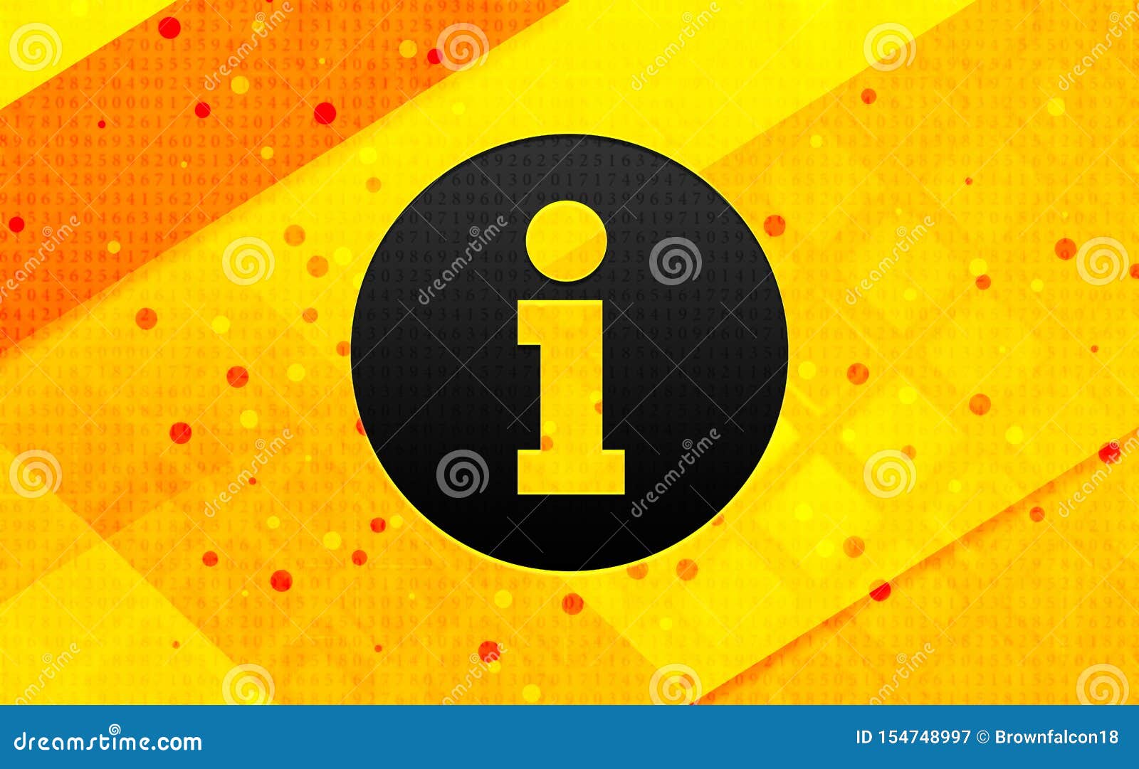 Info Icon Abstract Digital Banner Yellow Background Stock Illustration ...