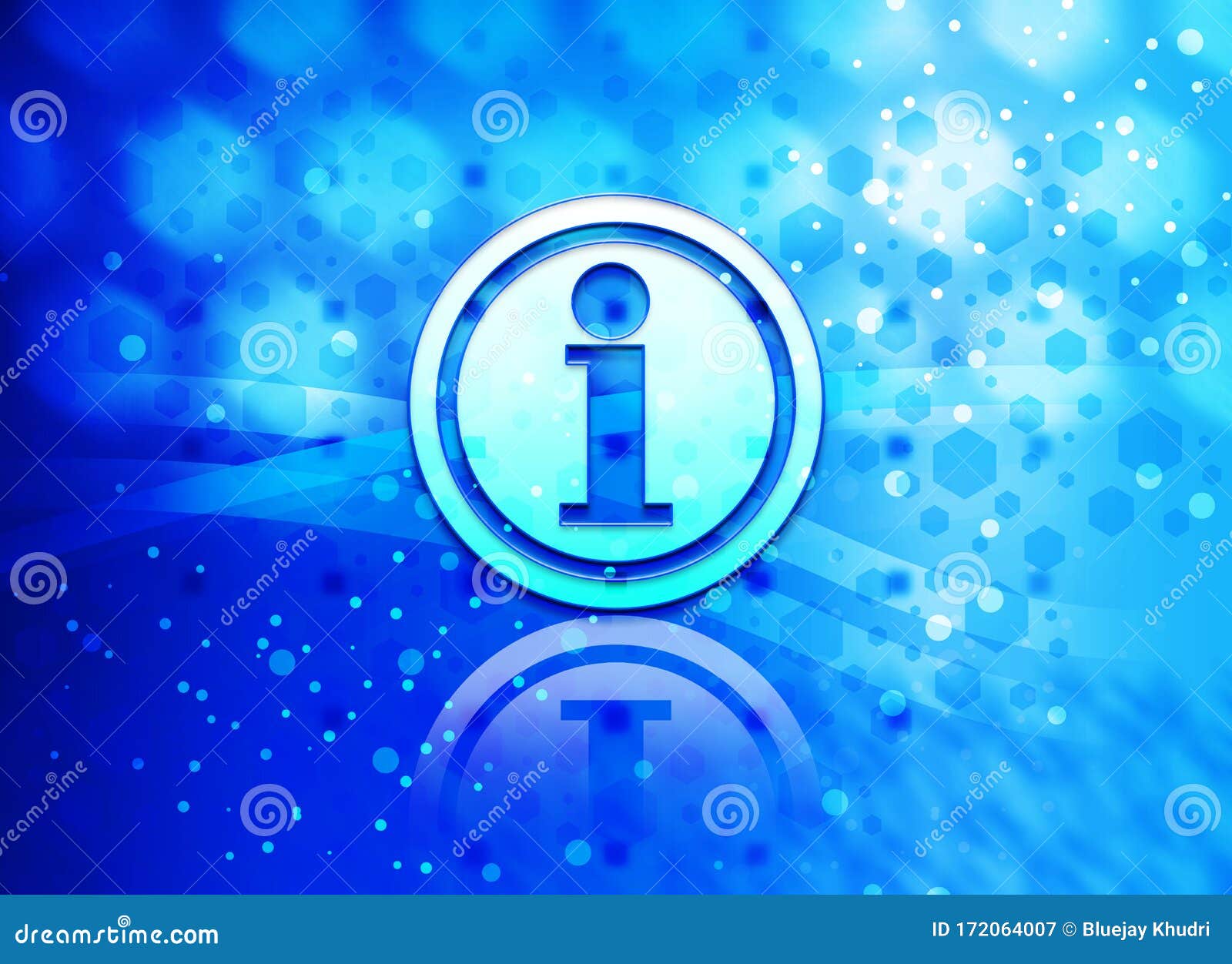 Info Icon Abstract Light Cyan Blue Hexagon Pattern Background Stock ...
