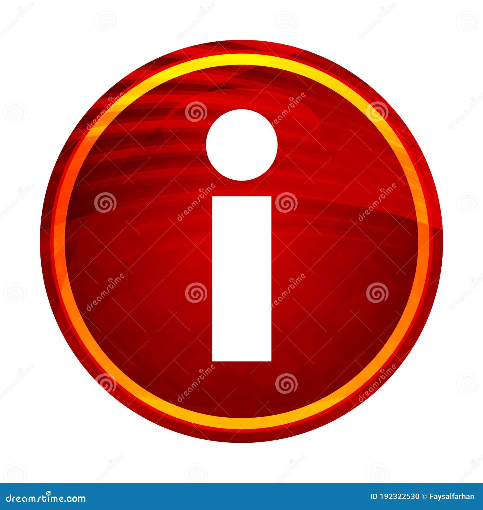 Info Icon Creative Red Round Button Illustration Design Stock Vector ...