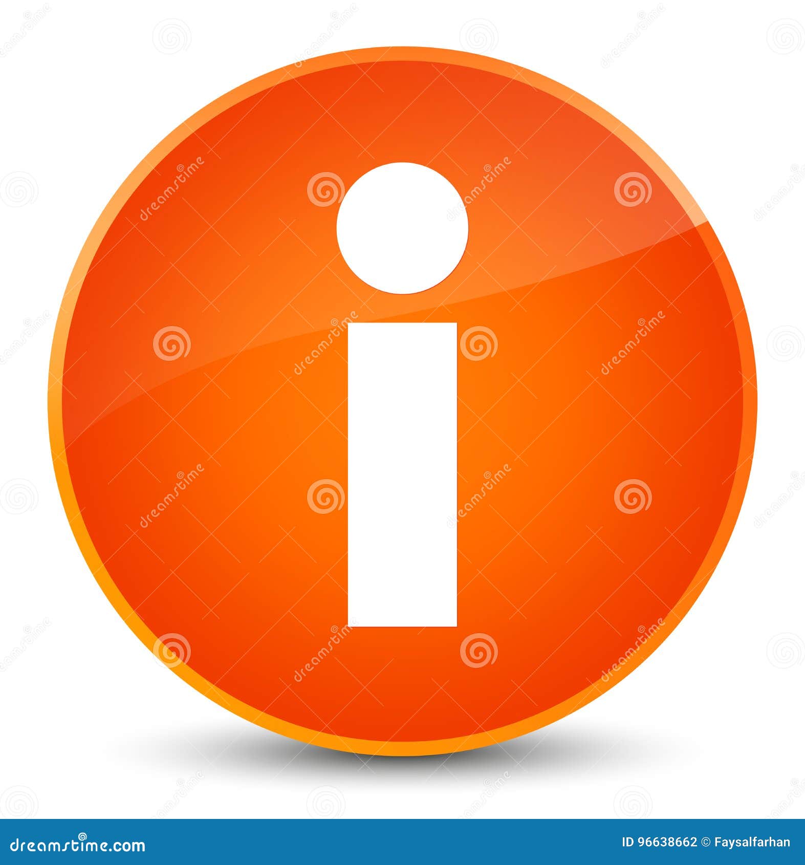 Info Icon Elegant Orange Round Button Stock Illustration - Illustration ...
