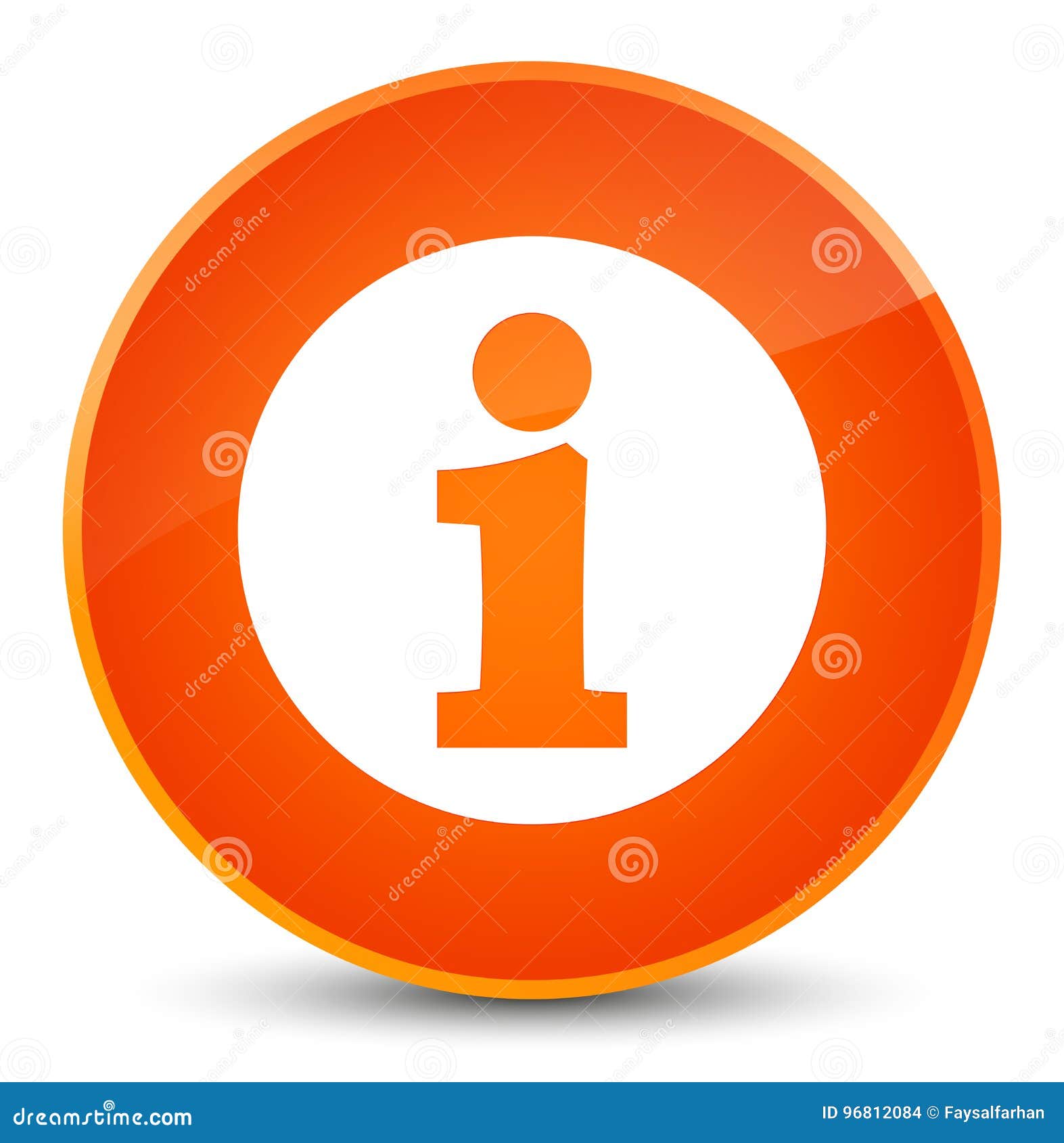 Info Icon Elegant Orange Round Button Stock Illustration - Illustration ...