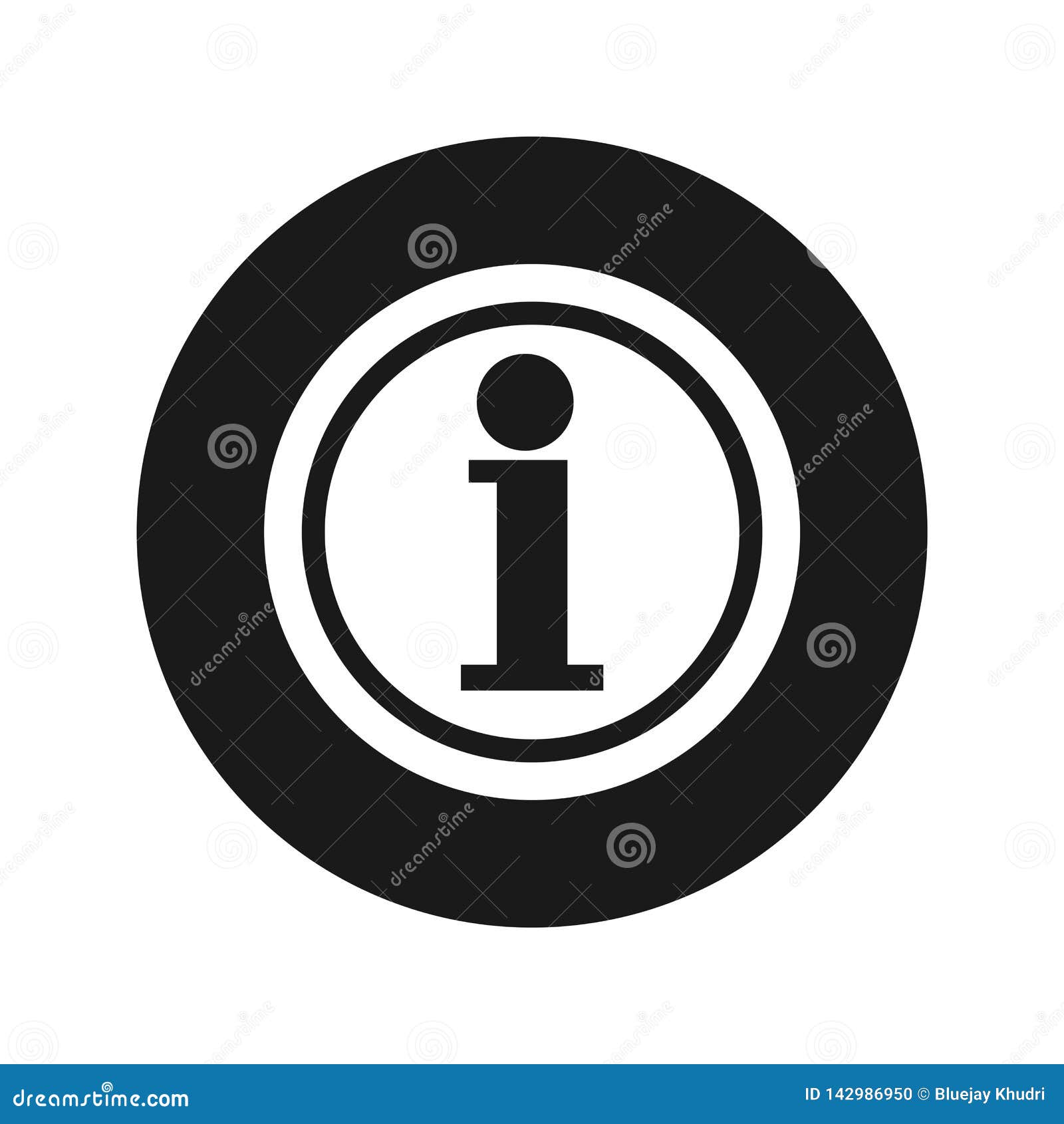 Info Icon Flat Black Round Button Vector Illustration Stock Vector ...