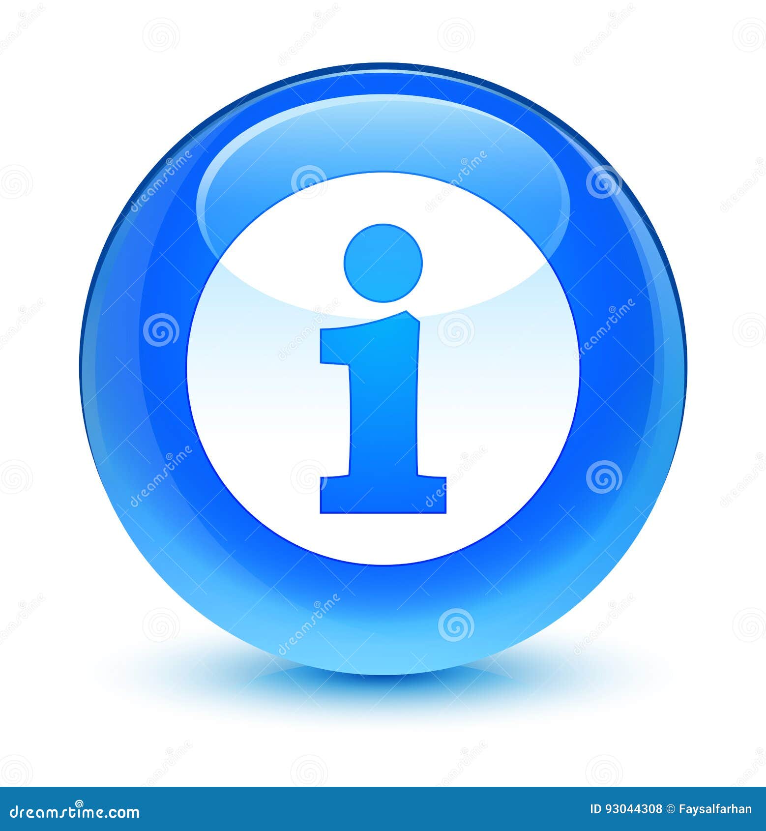 Info Icon Glassy Cyan Blue Round Button Stock Illustration ...