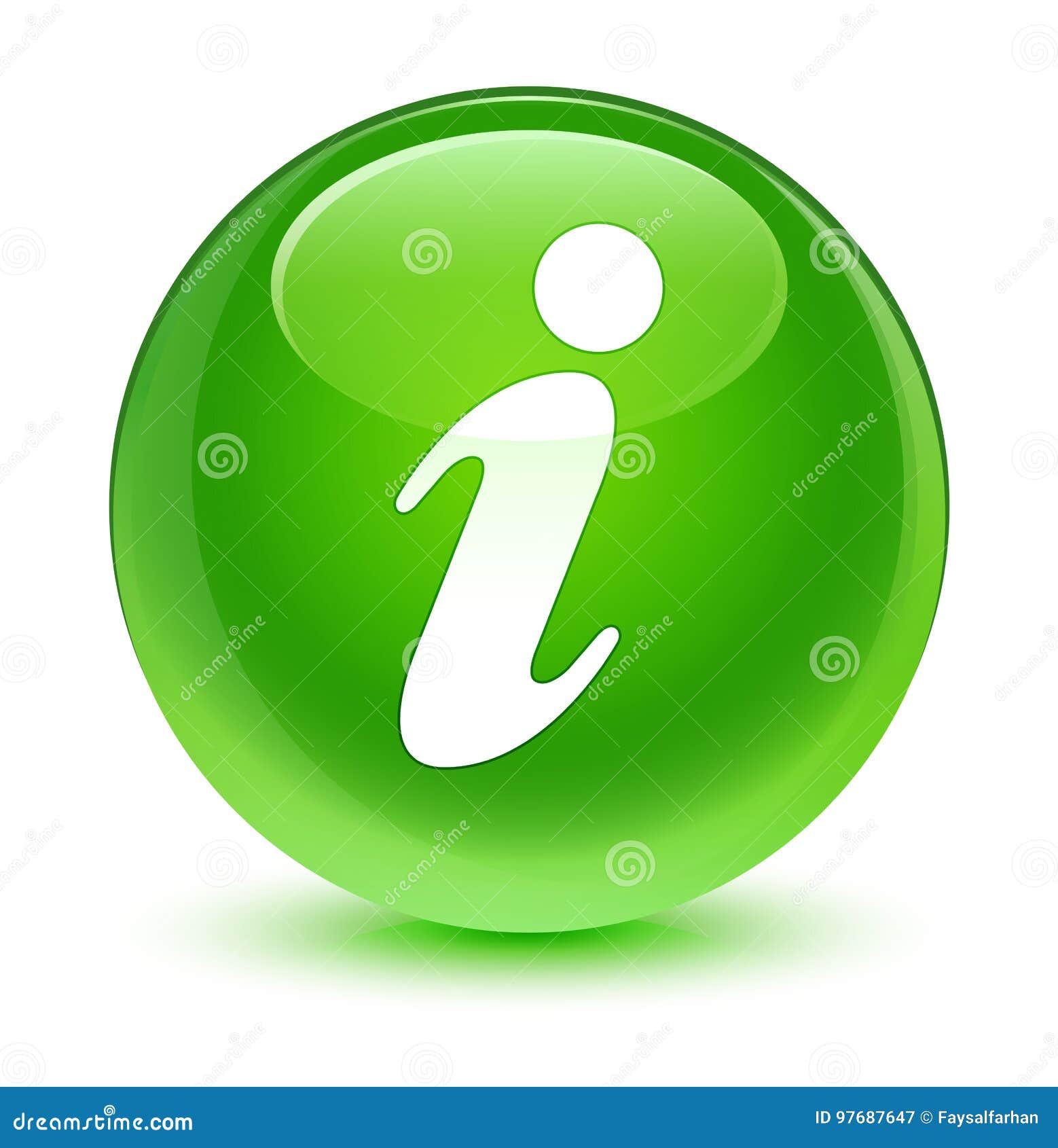 Info Icon Glassy Green Round Button Stock Illustration - Illustration ...