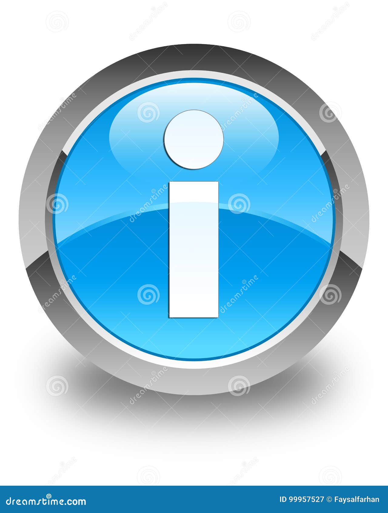 Info Icon Glossy Cyan Blue Round Button Stock Illustration ...