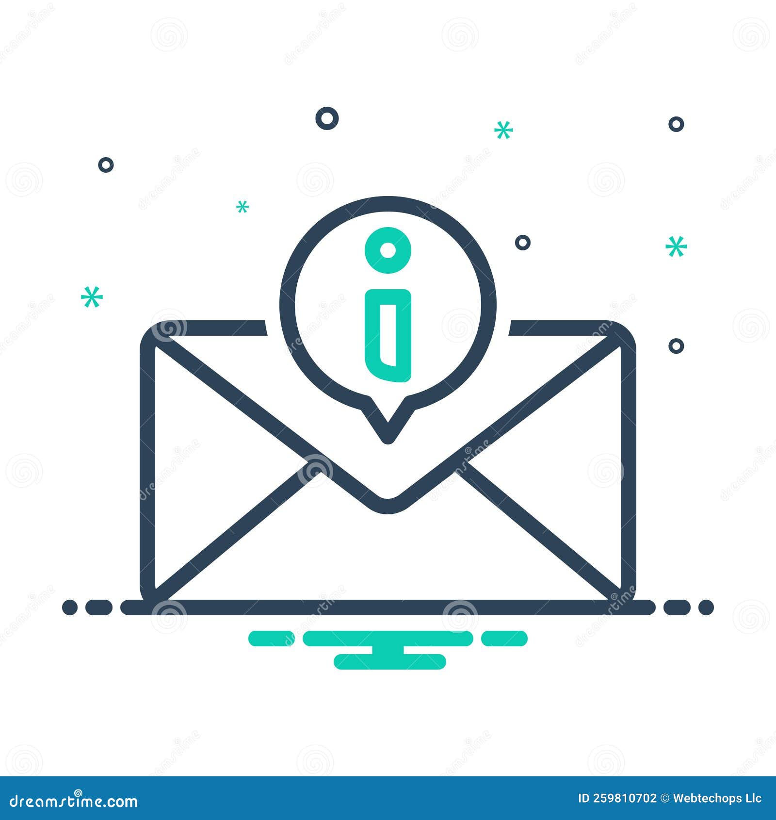 Mix Icon for Info, Inform and Email Stock Illustration - Illustration ...
