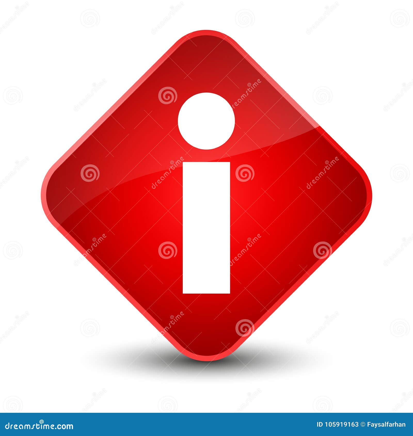 Info Icon Elegant Red Diamond Button Stock Illustration - Illustration ...